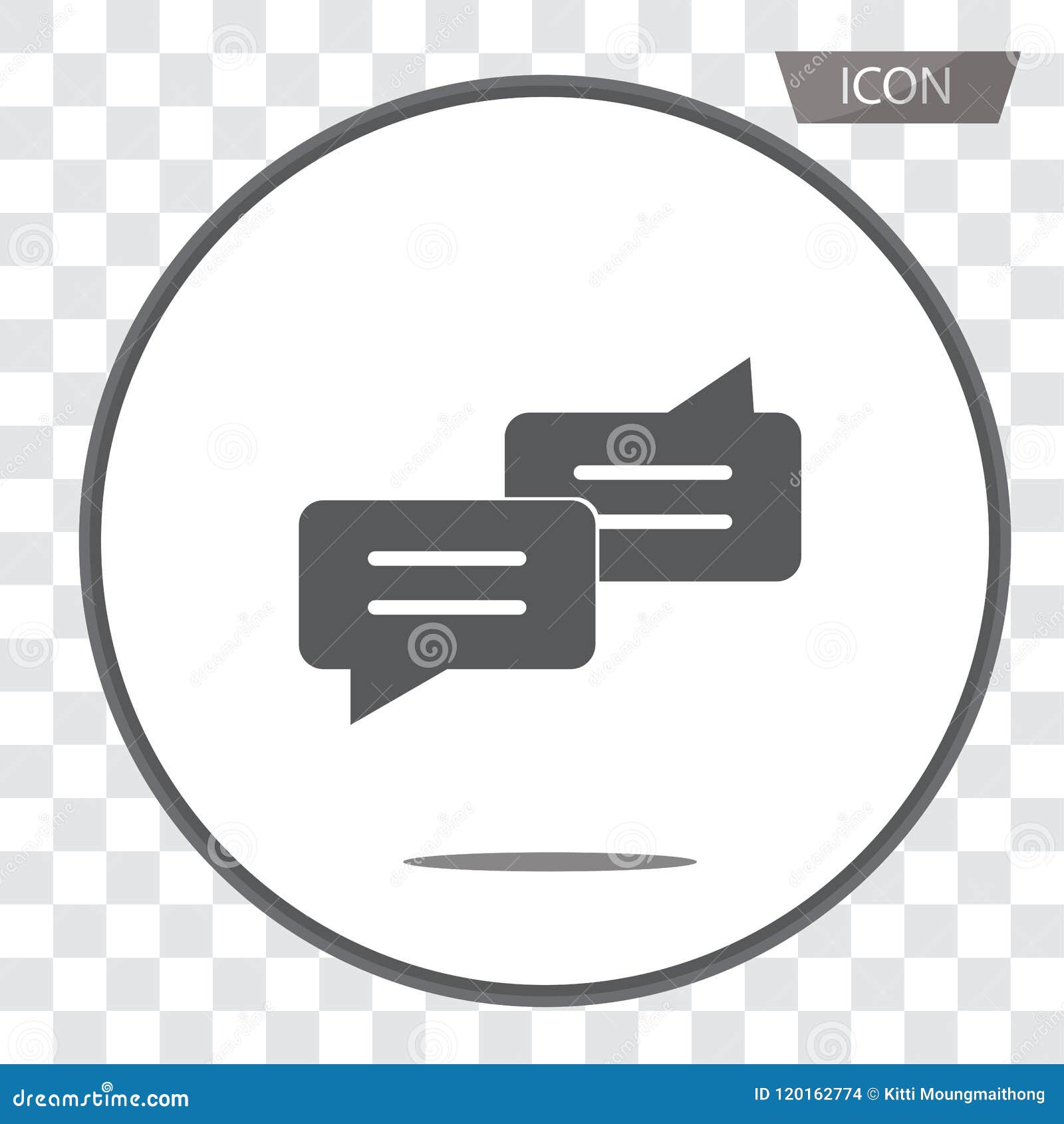 Chat Icon Vector, Conversation Symbols Isolated on Background. Stock ...
