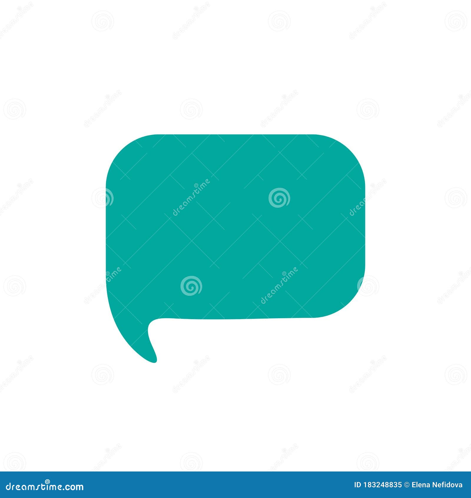 Chat Icon. Dialog Text on White Background Vector Illustration Stock ...