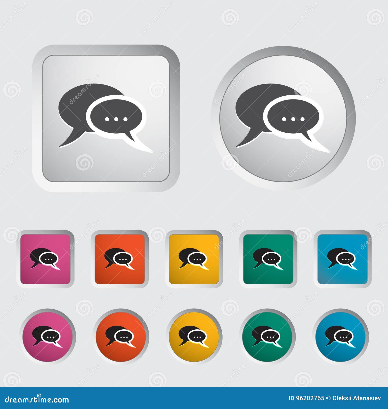 Chat icon. stock vector. Illustration of chat, rectangle - 96202765