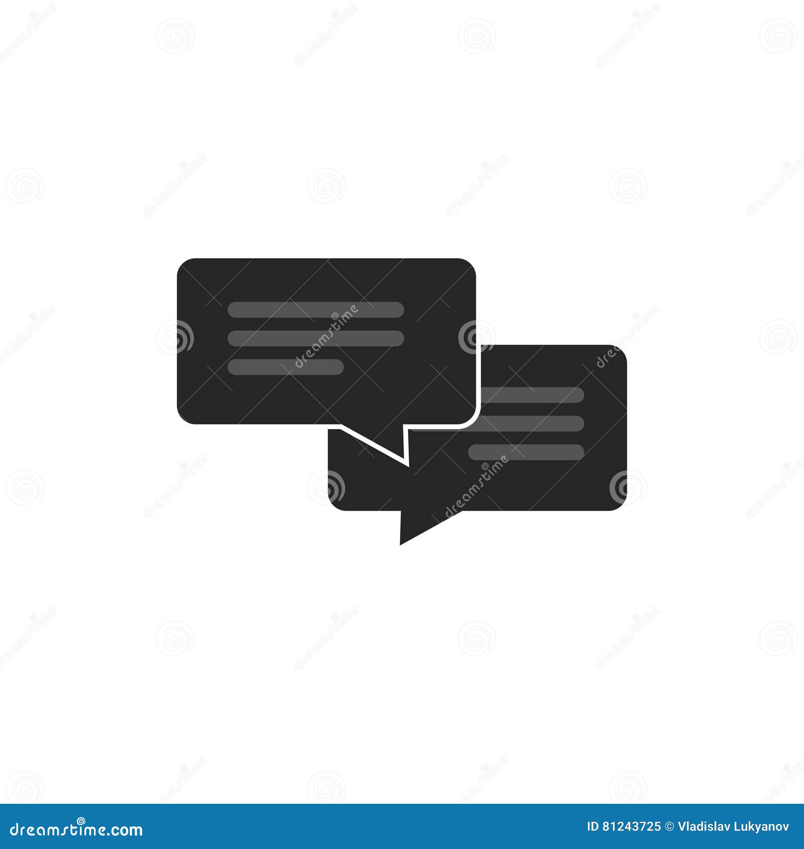 Chat Icon Vector Isolated, Messages Concept, Sms or Chatting Symbol ...