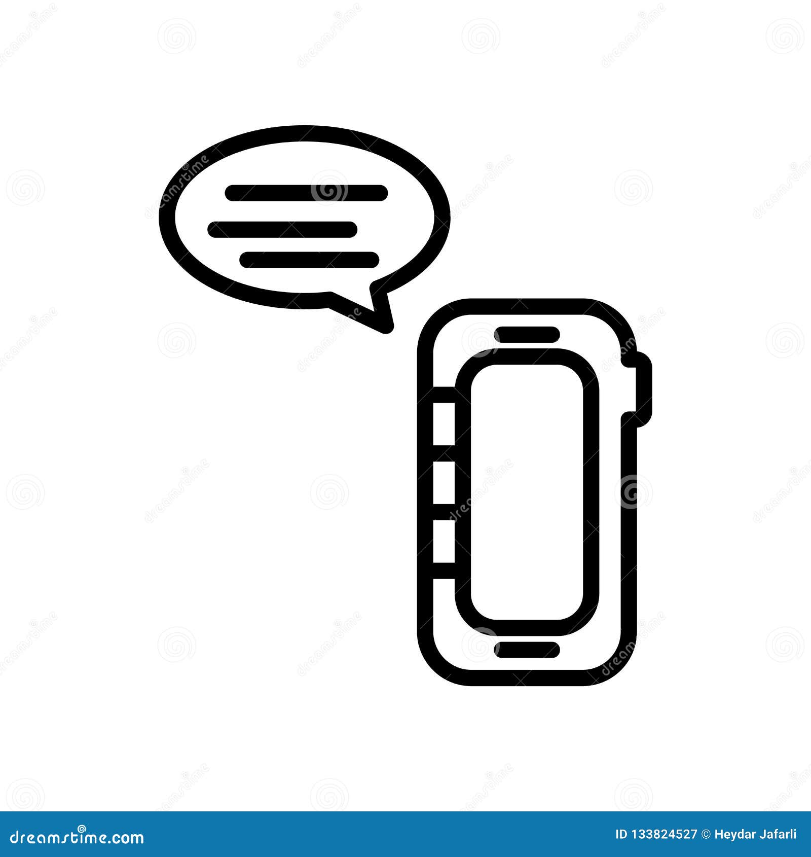 Chat Icon Vector Isolated on White Background, Chat Sign , Linear and ...