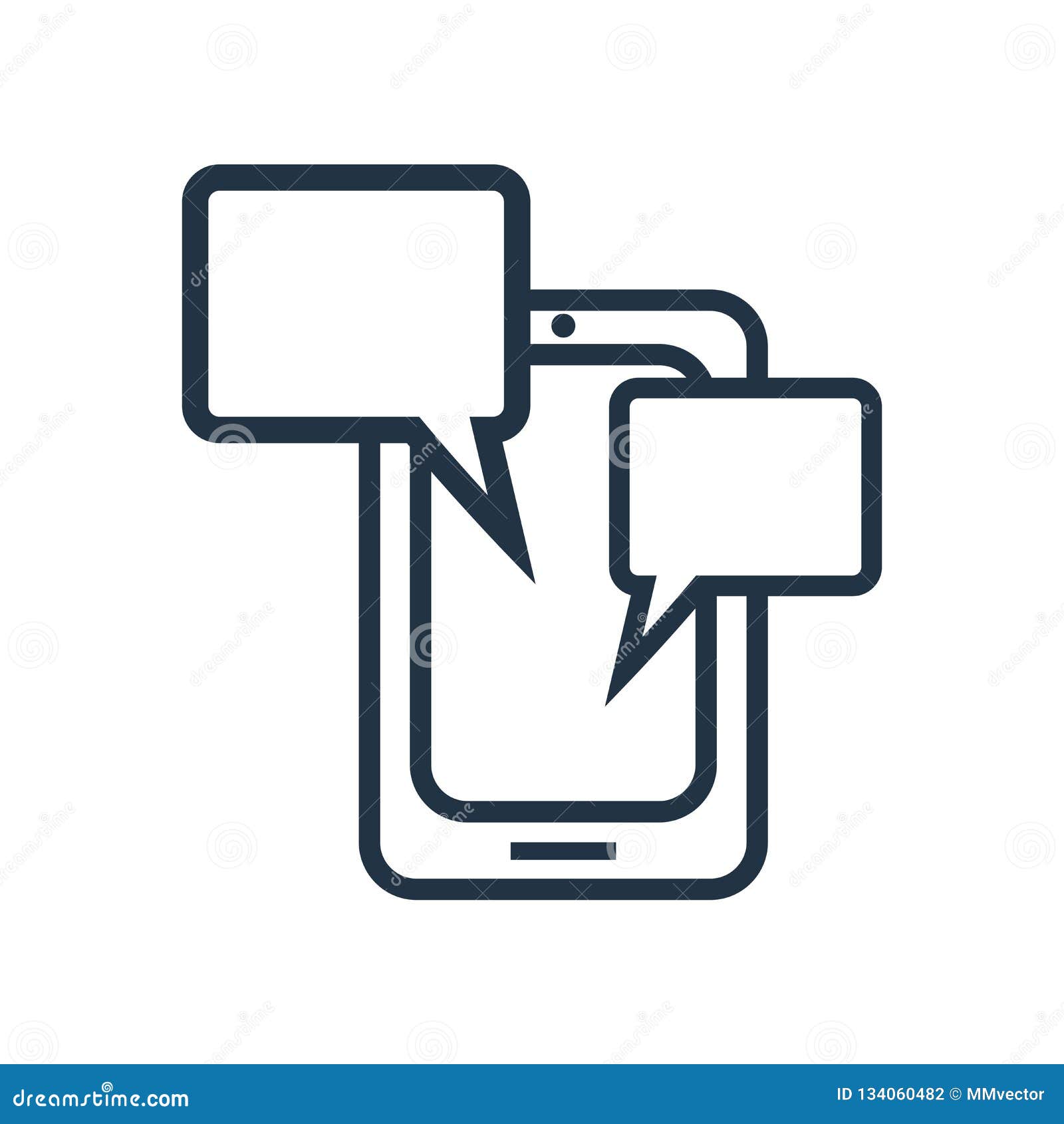 Chat Icon Vector Isolated on White Background, Chat Sign Stock Vector ...