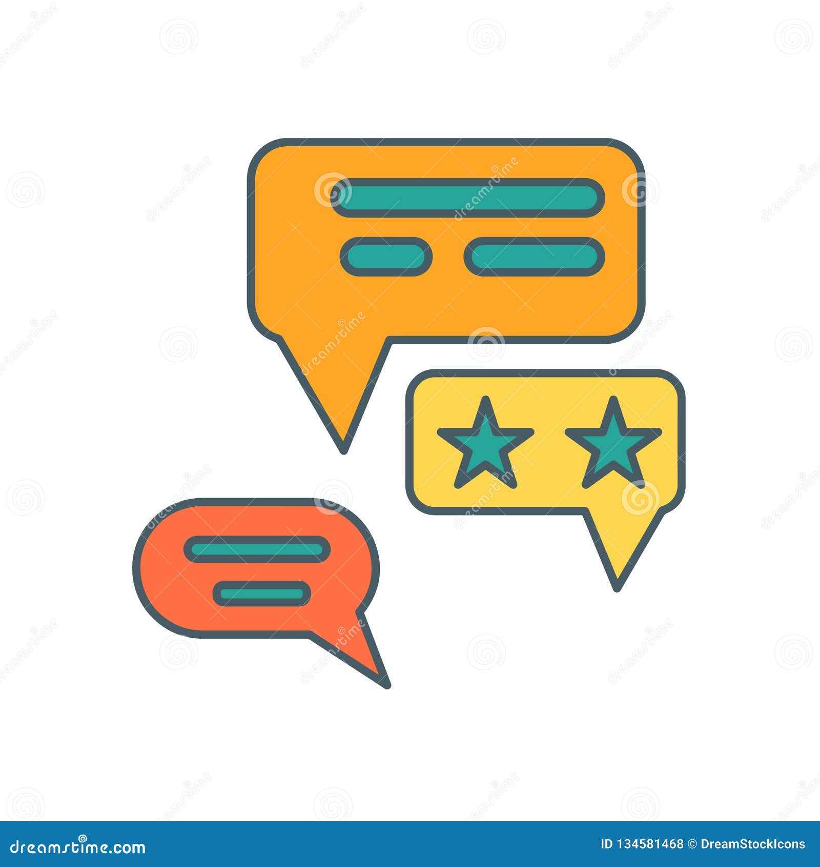 Chat Icon Vector Isolated on White Background, Chat Sign Stock Vector ...