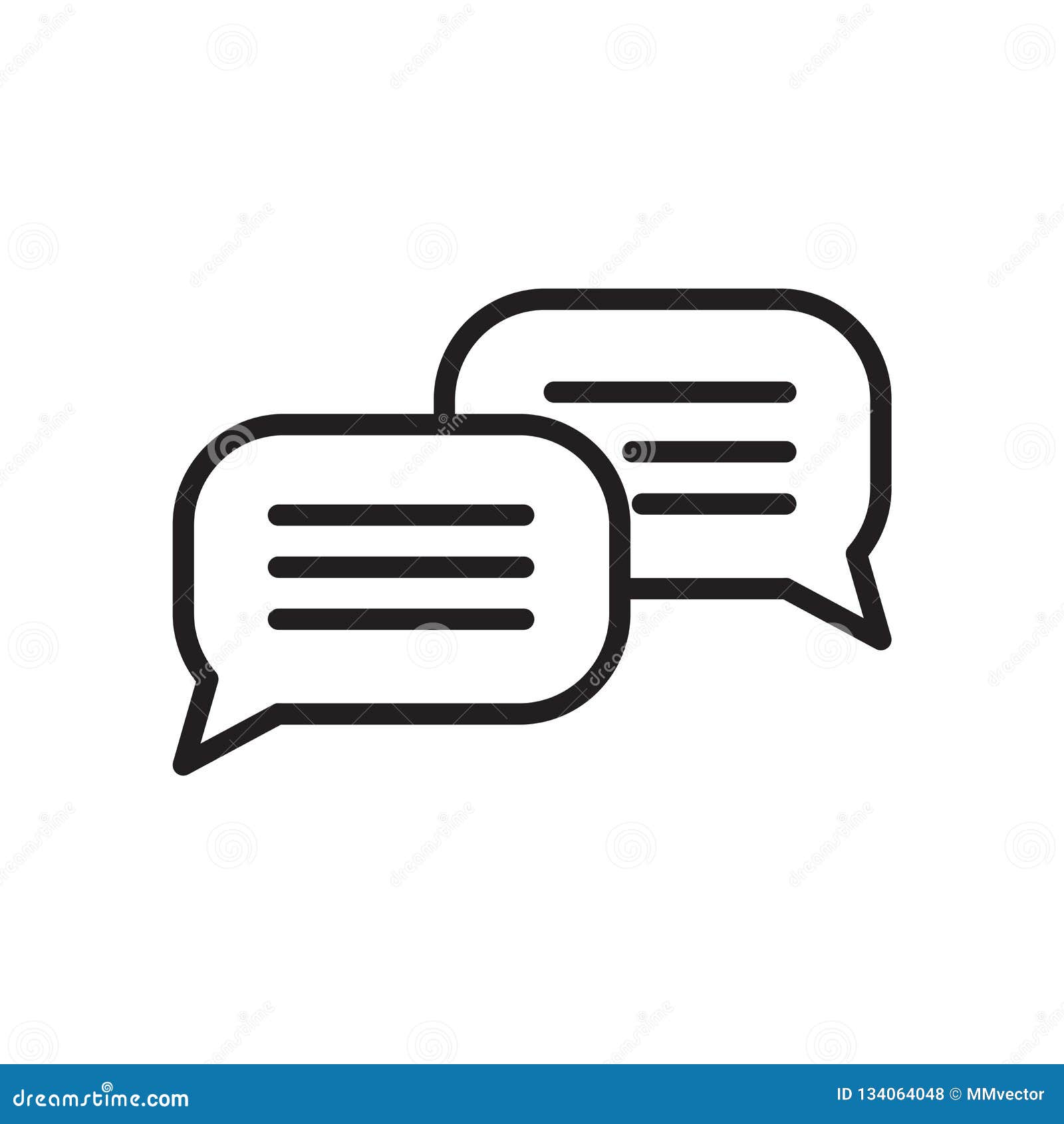 Chat Icon Vector Isolated on White Background, Chat Sign , Linear ...