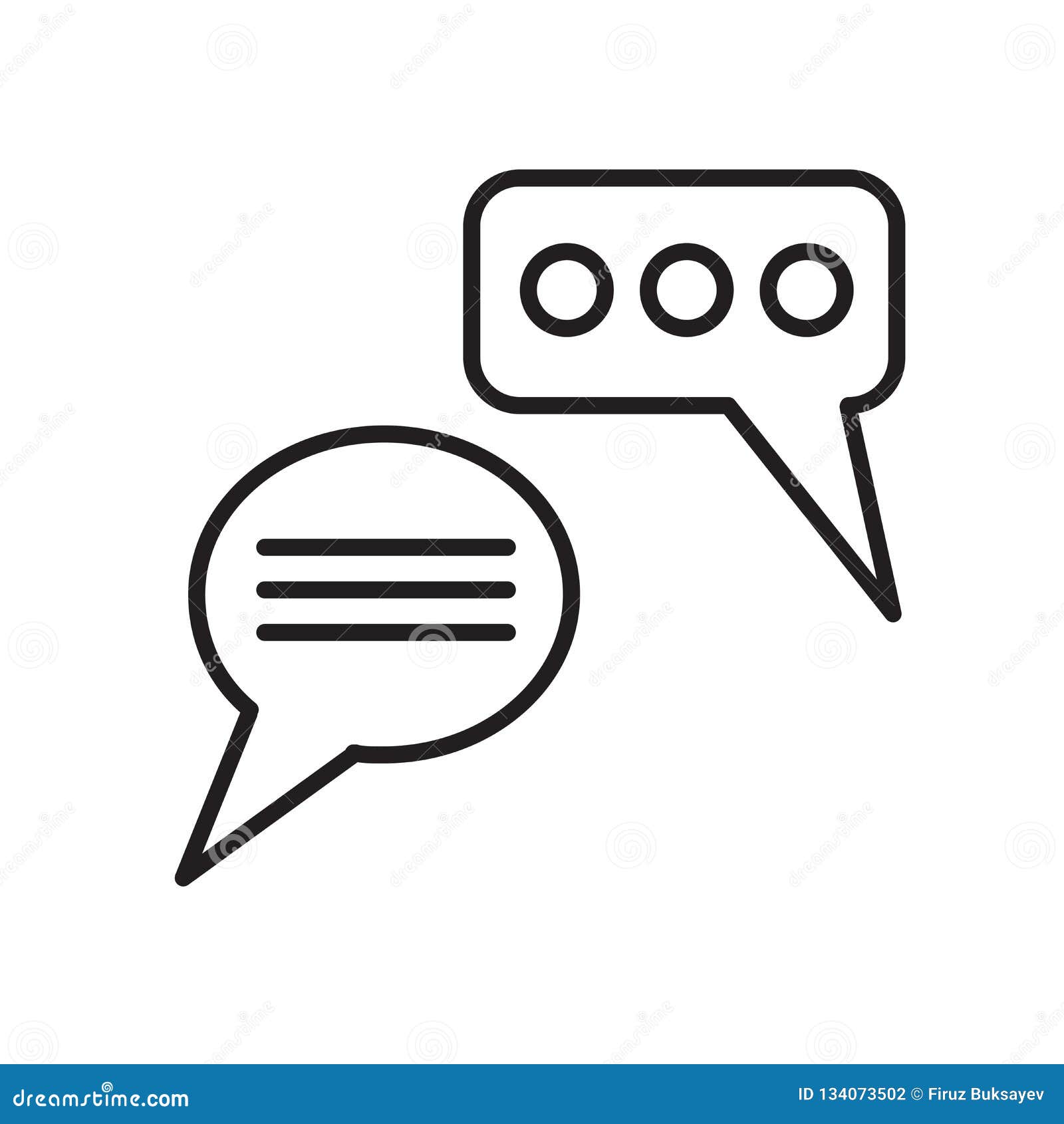 Chat Icon Vector Isolated on White Background, Chat Sign , Sign and ...