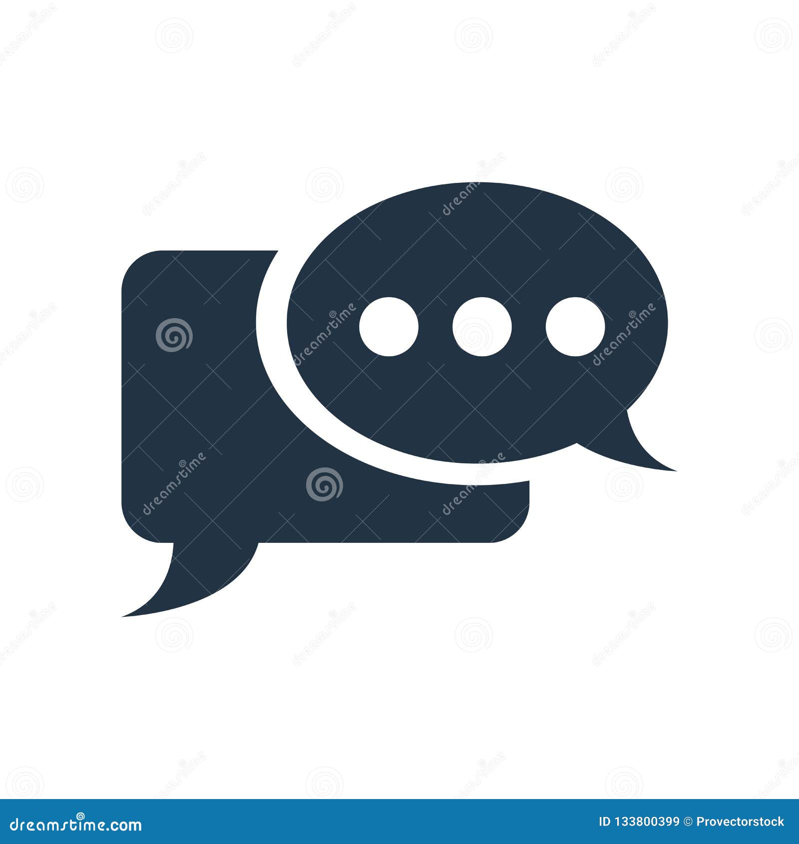 Chat Icon Vector Isolated on White Background, Chat Sign Stock Vector ...