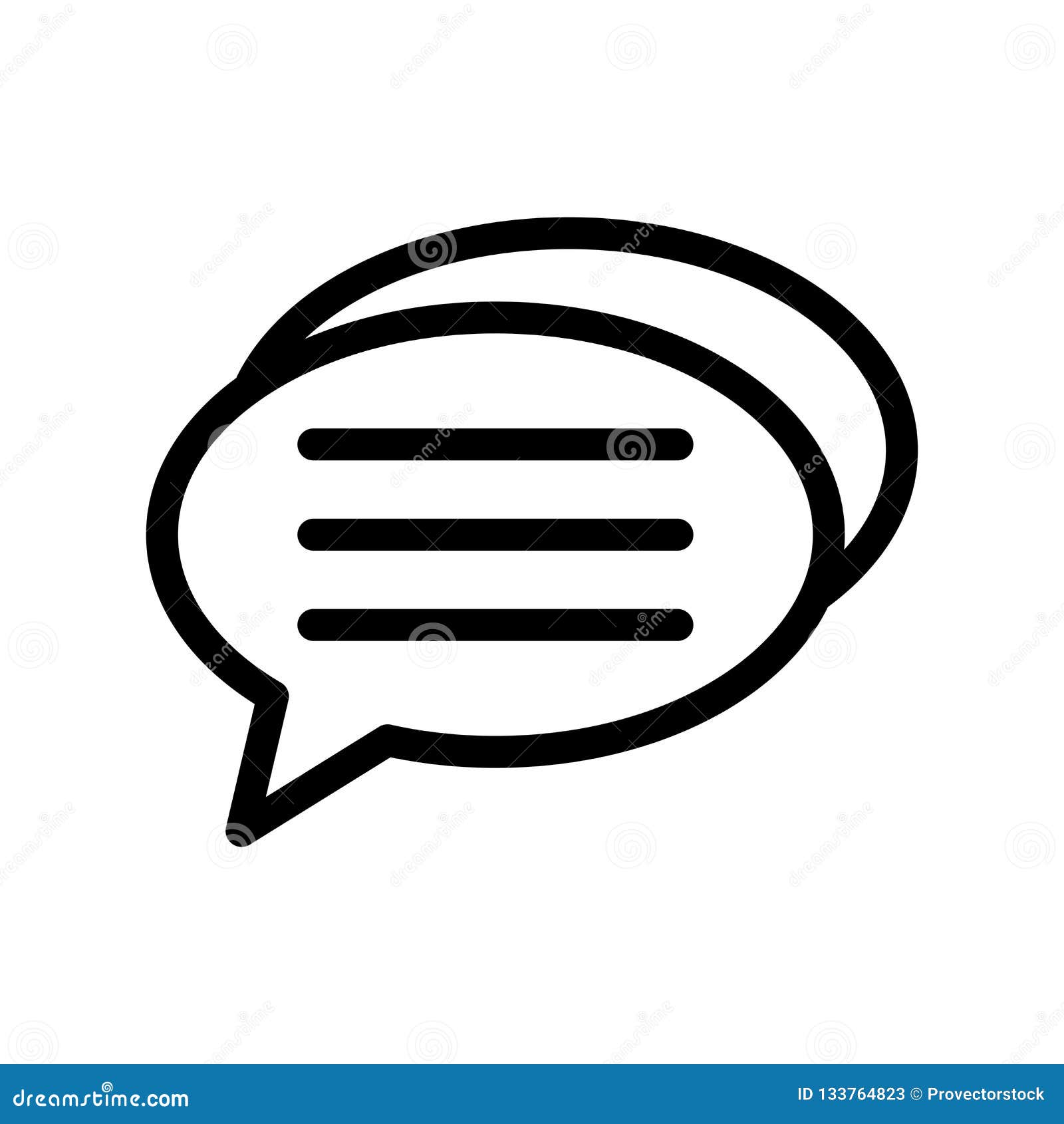 Chat Icon Vector Sign and Symbol Isolated on White Background, C Stock ...