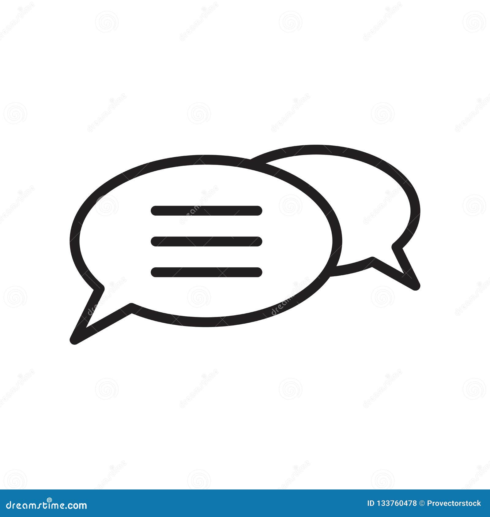 Chat Icon Vector Sign and Symbol Isolated on White Background, Chat ...