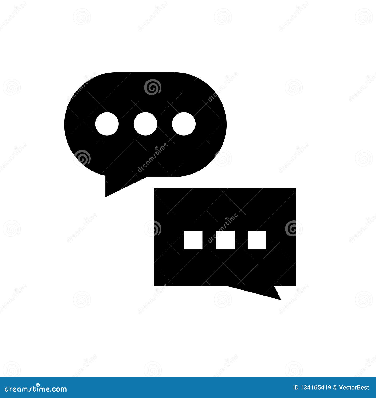 Chat Icon Vector Sign and Symbol Isolated on White Background, Chat ...