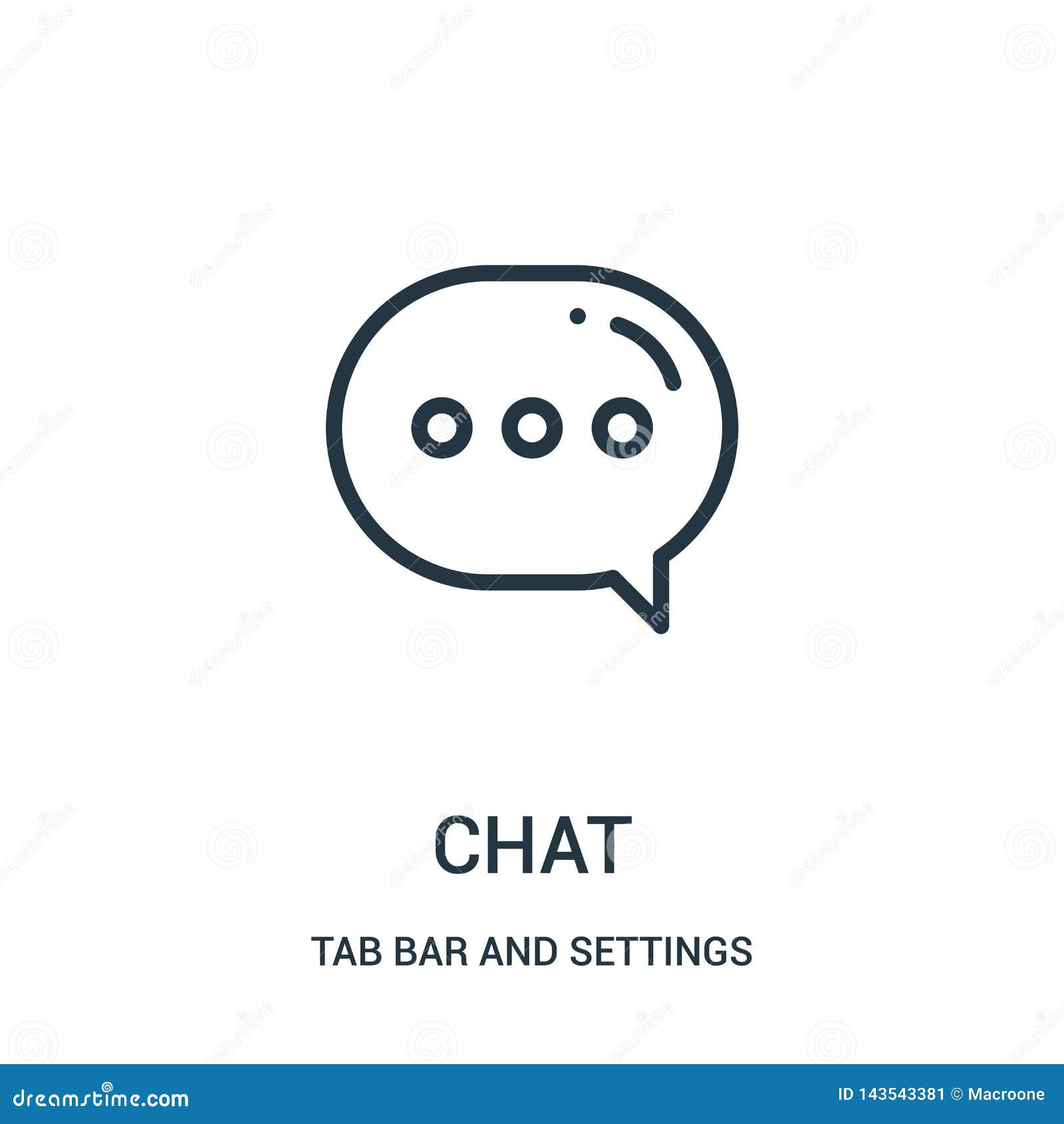 Chat Icon Vector from Tab Bar and Settings Collection. Thin Line Chat ...