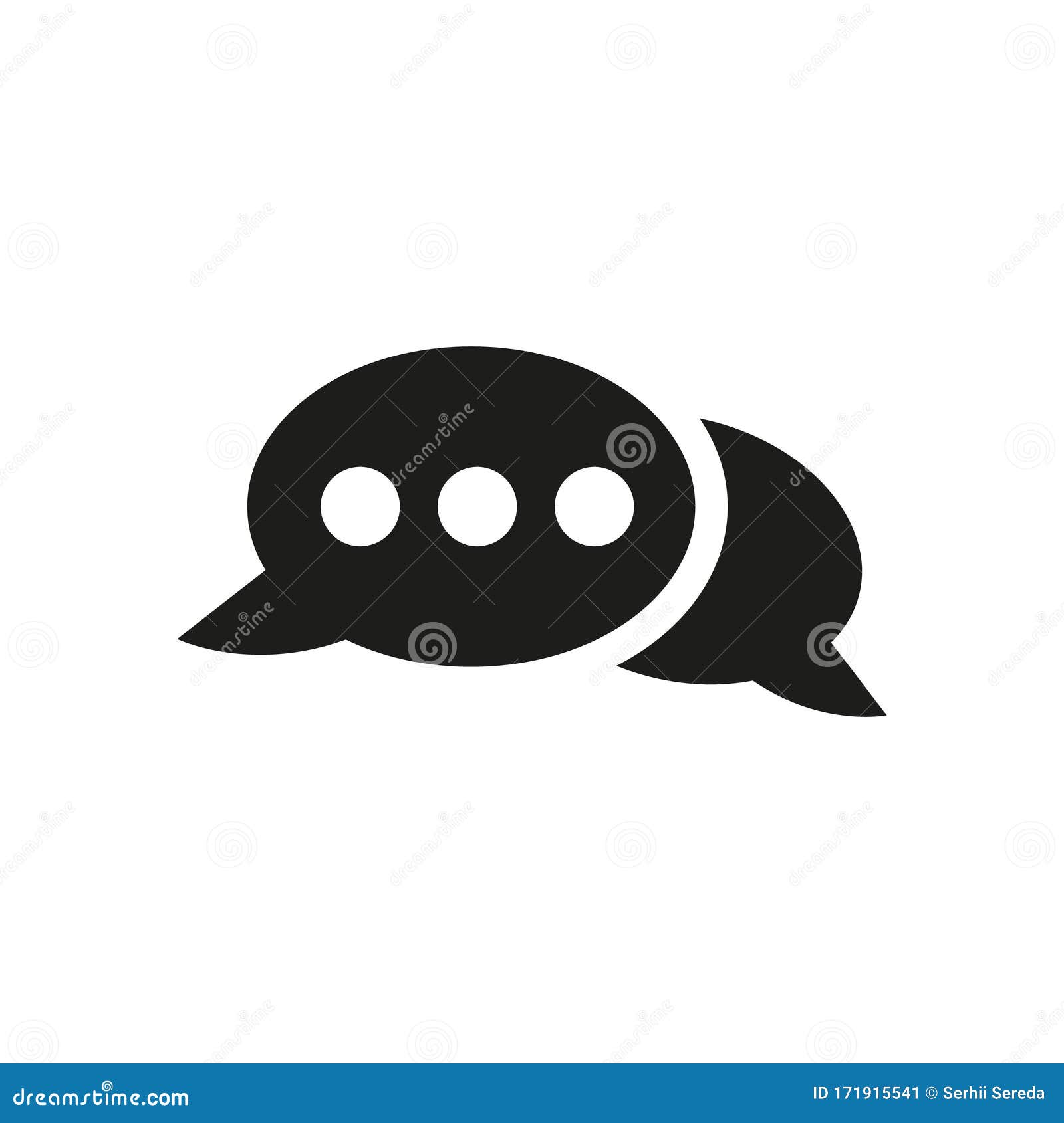 Chat Icon on White Background Stock Illustration - Illustration of ...