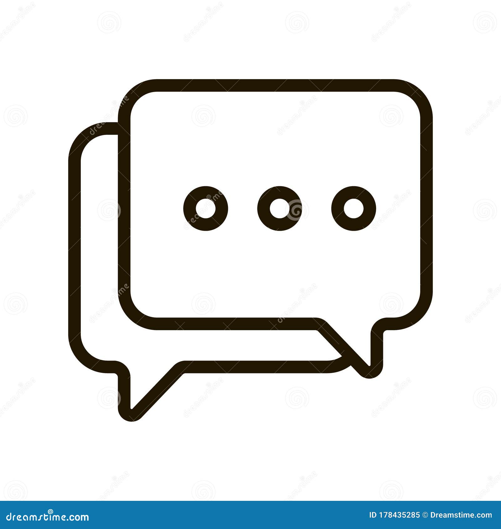 Chat Icon on White Background. Vector Illustration EPS 10. Stock Vector ...