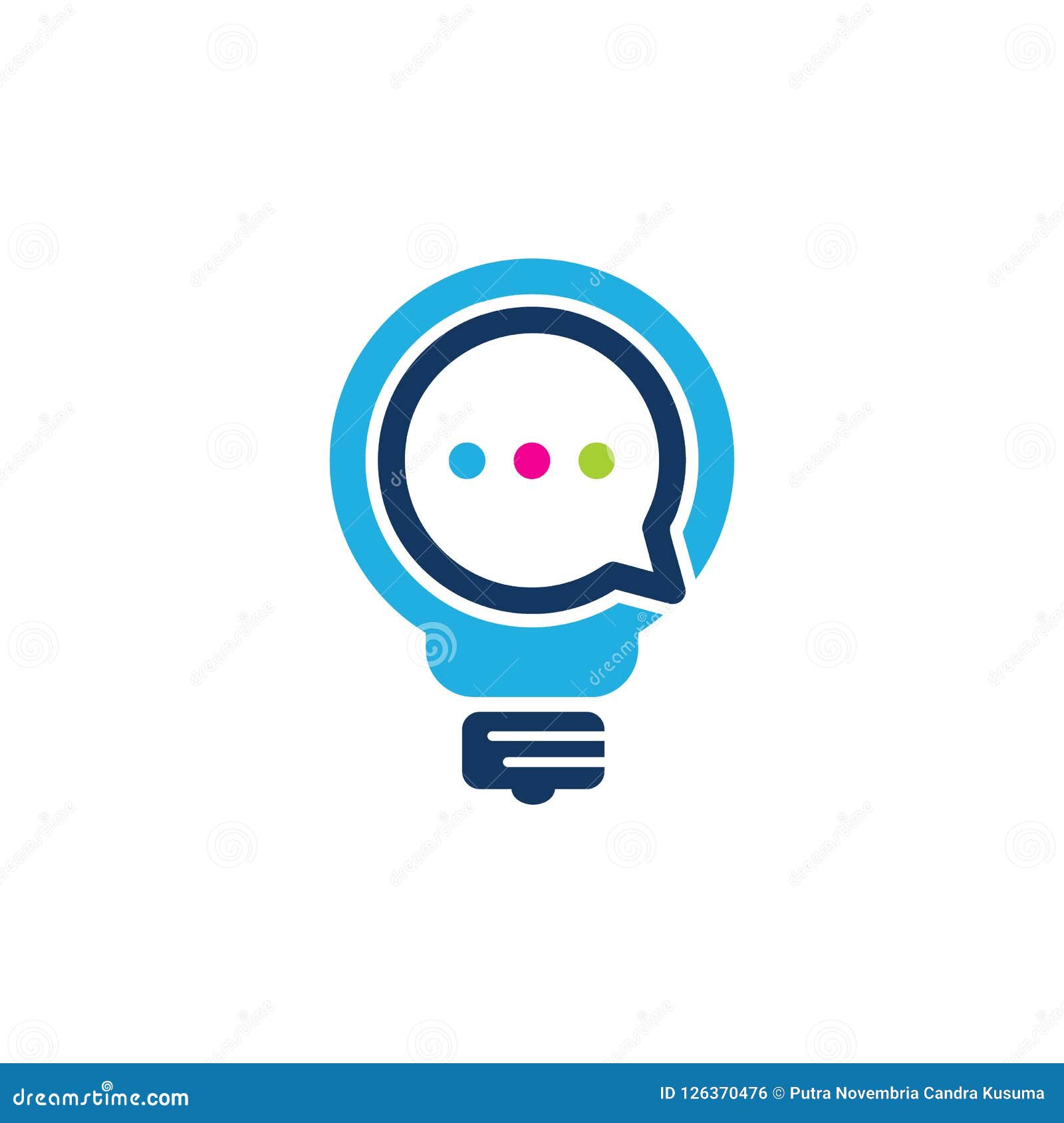 Chat Idea Head Logo Icon Design Stock Vector - Illustration of ...