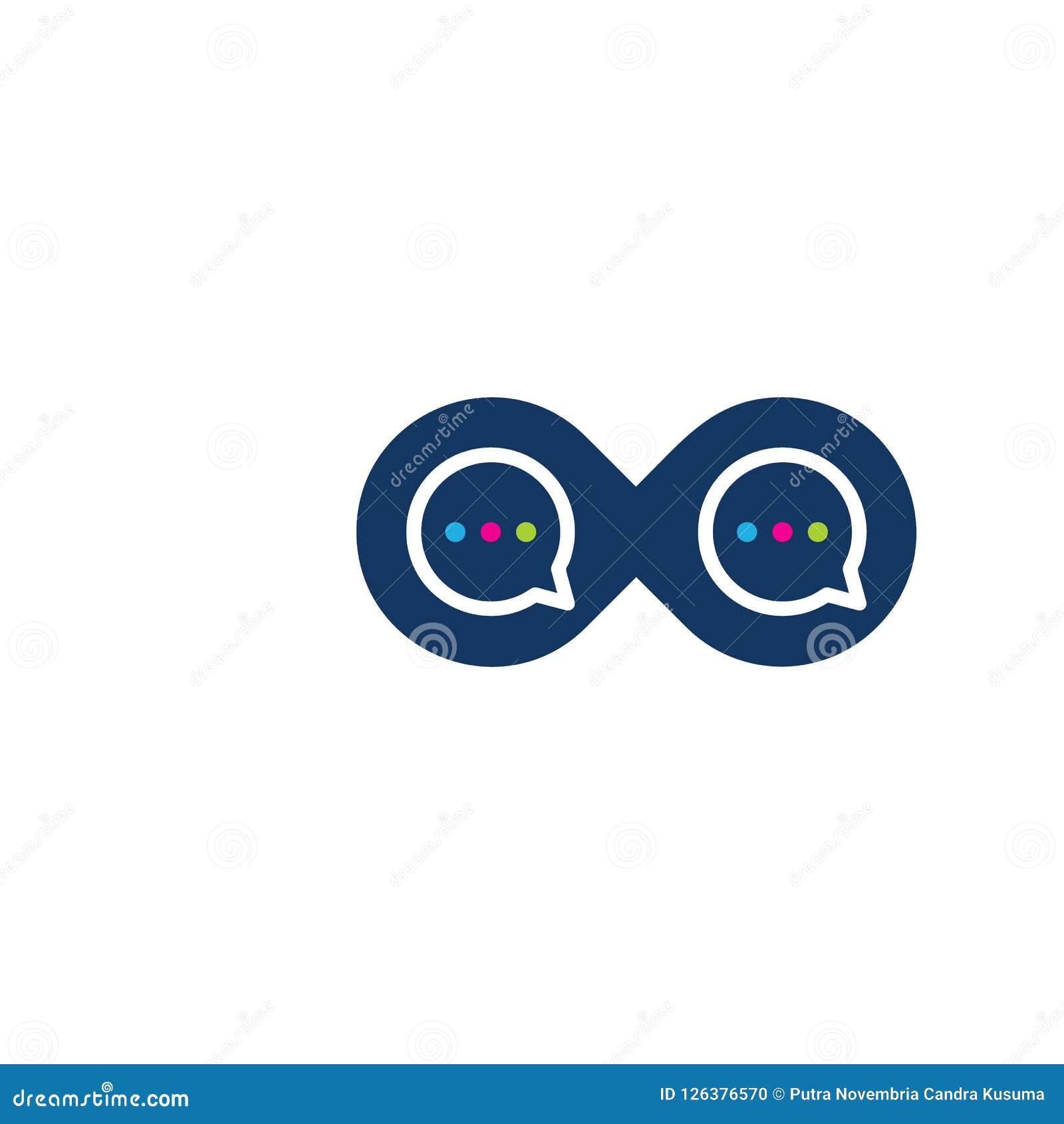 Chat Infinity Head Logo Icon Design Stock Vector - Illustration of icon ...