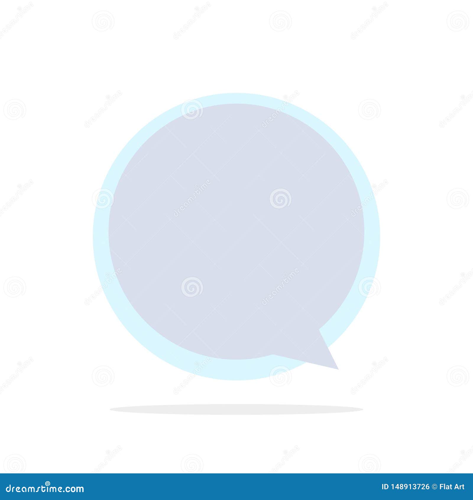 Chat, Instagram, Interface Abstract Circle Background Flat Color Icon ...