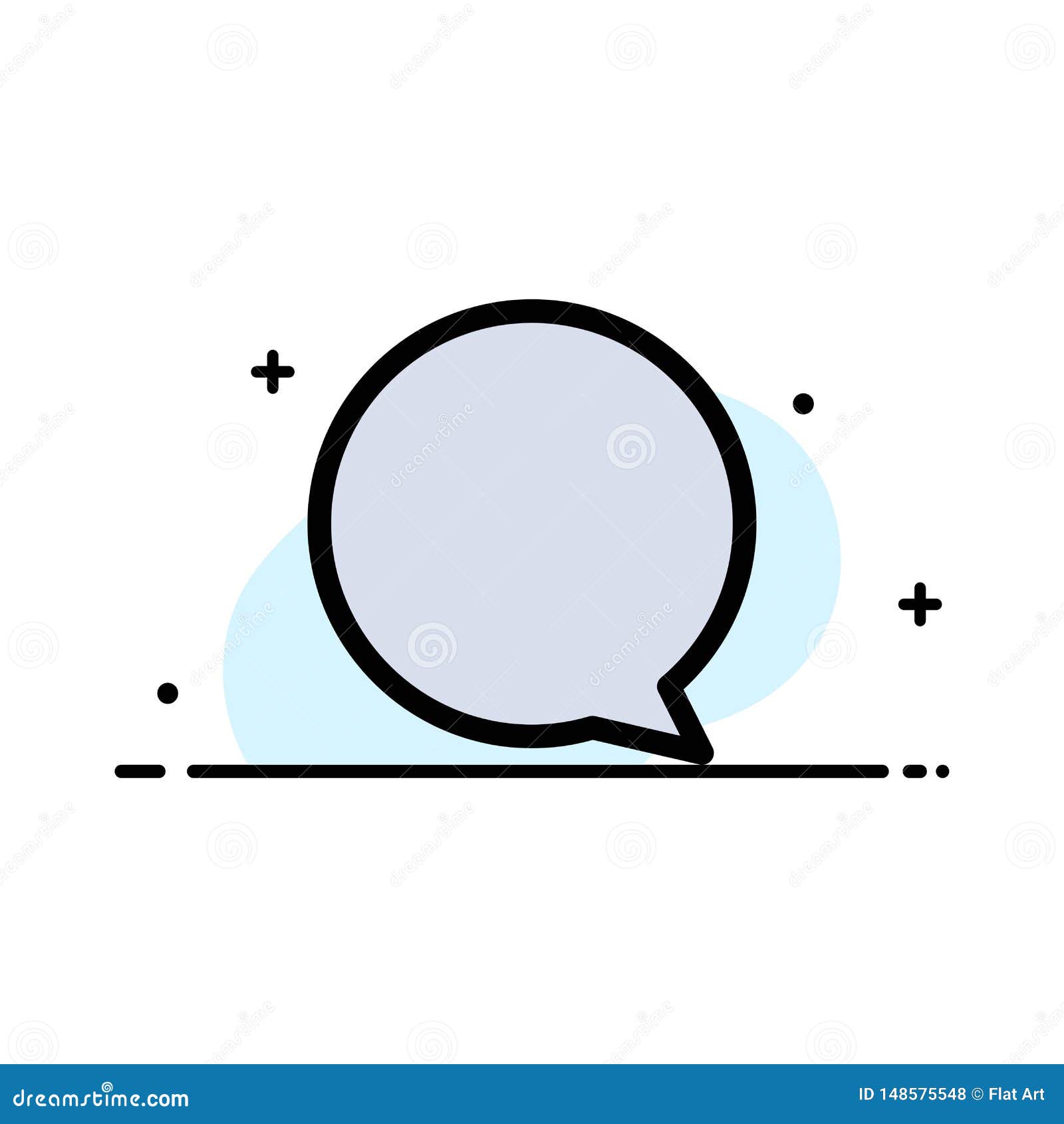 Chat, Instagram, Interface Business Flat Line Filled Icon Vector Banner ...
