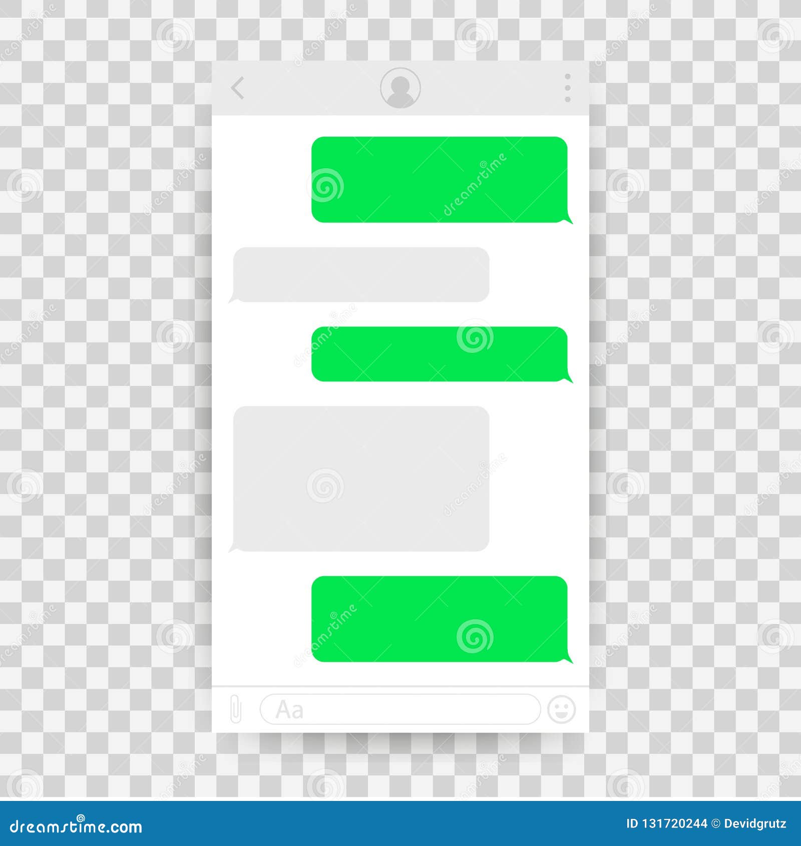 Chat Interface Application with Dialogue Window. Clean Mobile UI Design ...