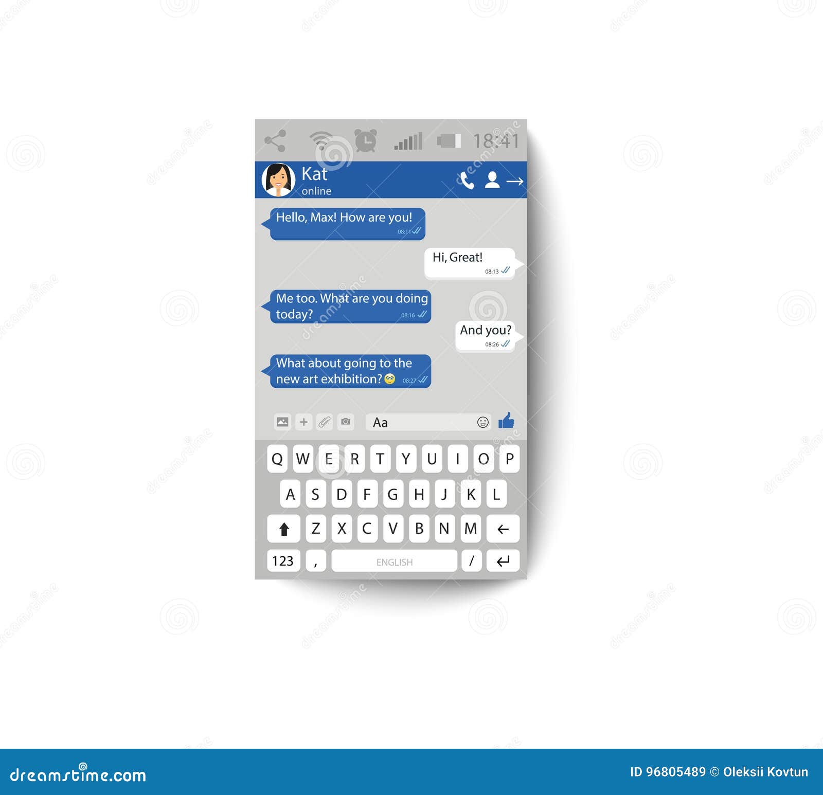 Chat Interface Isolated. Vector. Social Network Dialog Shot Isolated ...