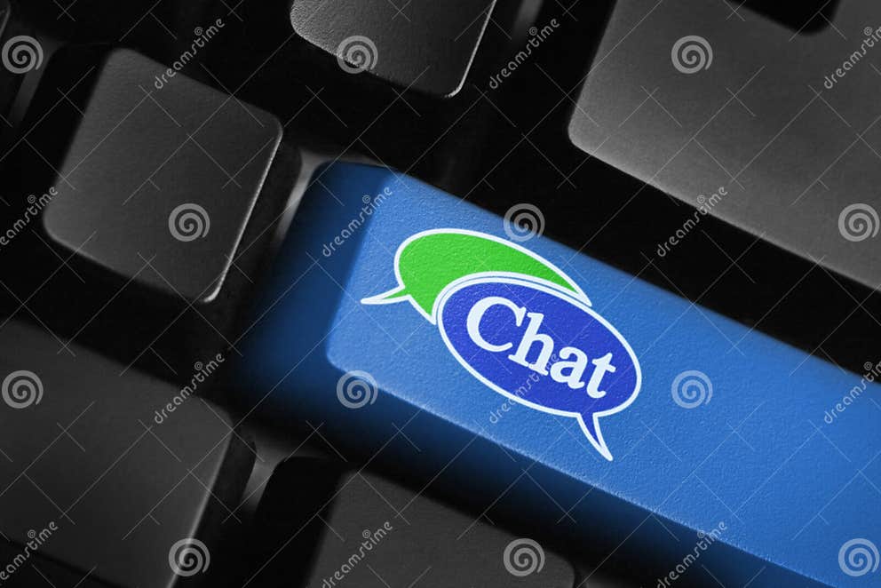 Chat Key stock image. Image of acquaintance, button, chat - 16802921