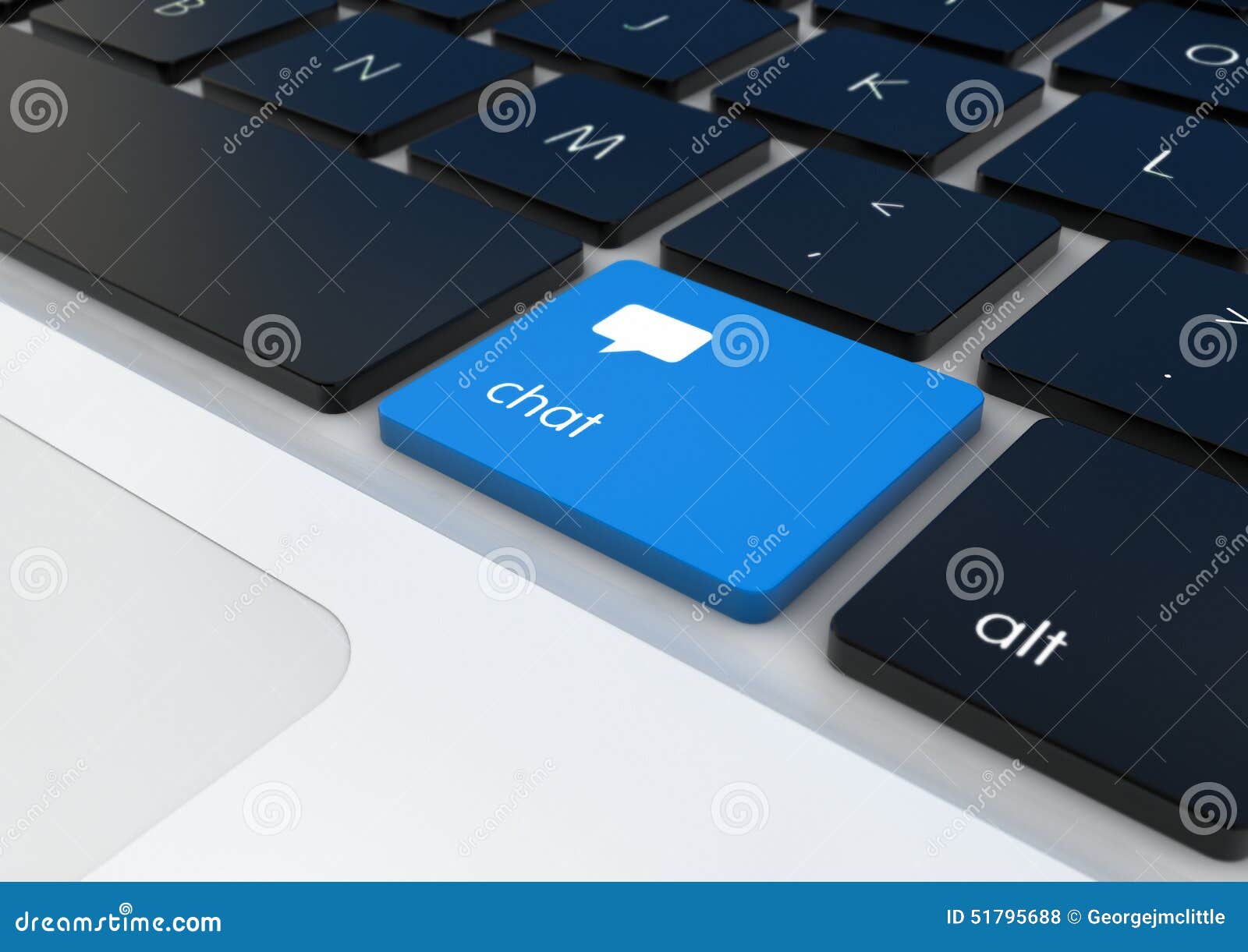 Chat key stock illustration. Illustration of button, desk - 51795688