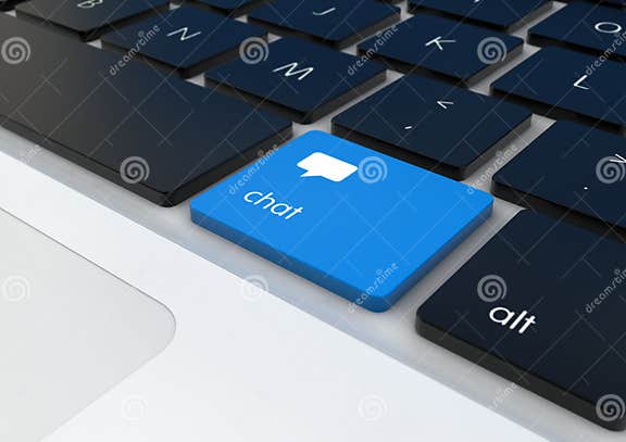 Chat key stock illustration. Illustration of button, desk - 51795688