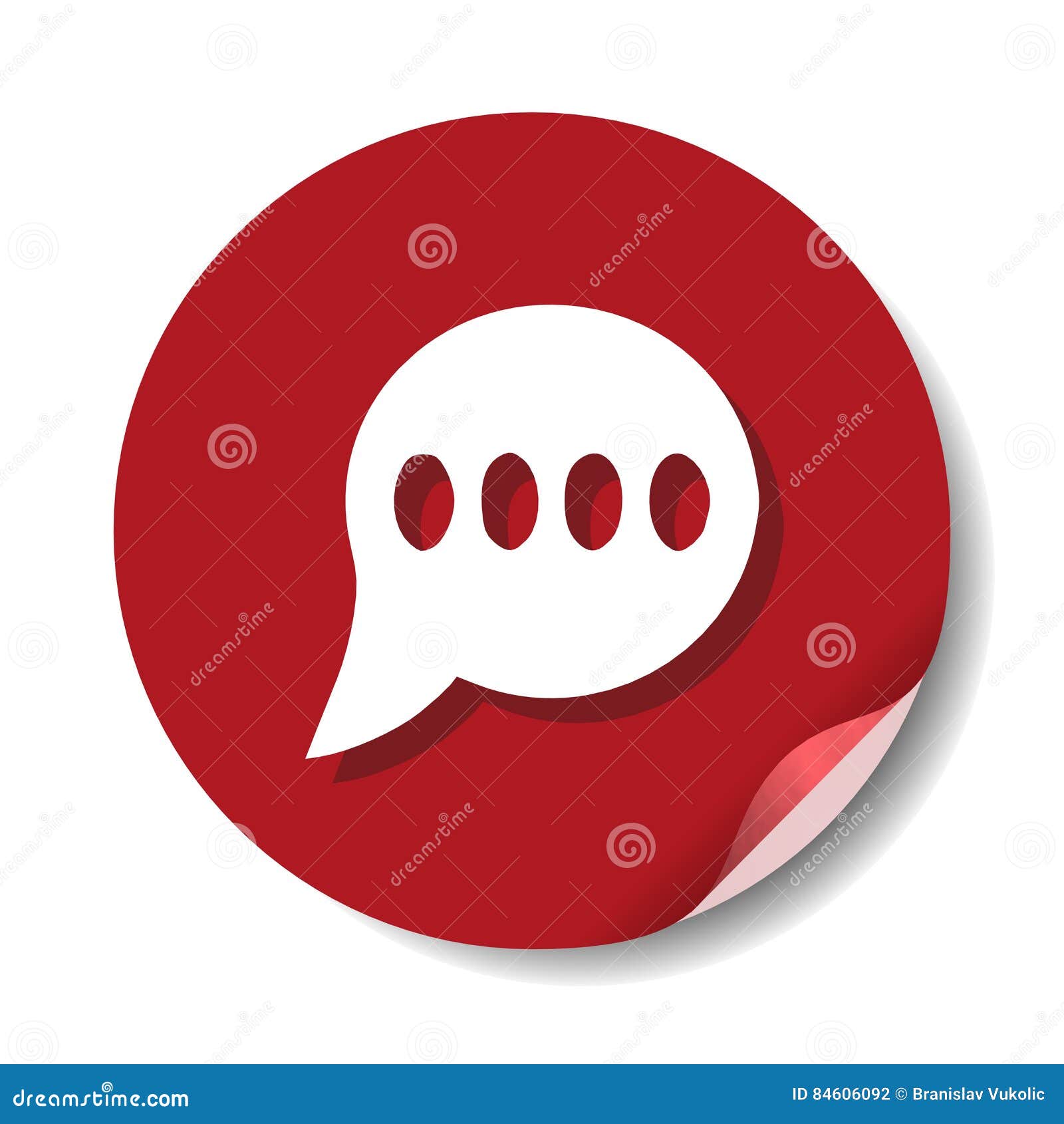 Chat label, illustration stock illustration. Illustration of retro ...