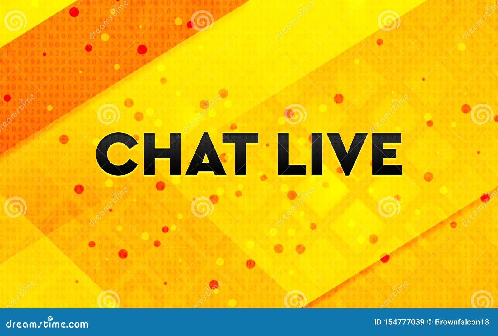 Chat Live Abstract Digital Banner Yellow Background Stock Illustration ...