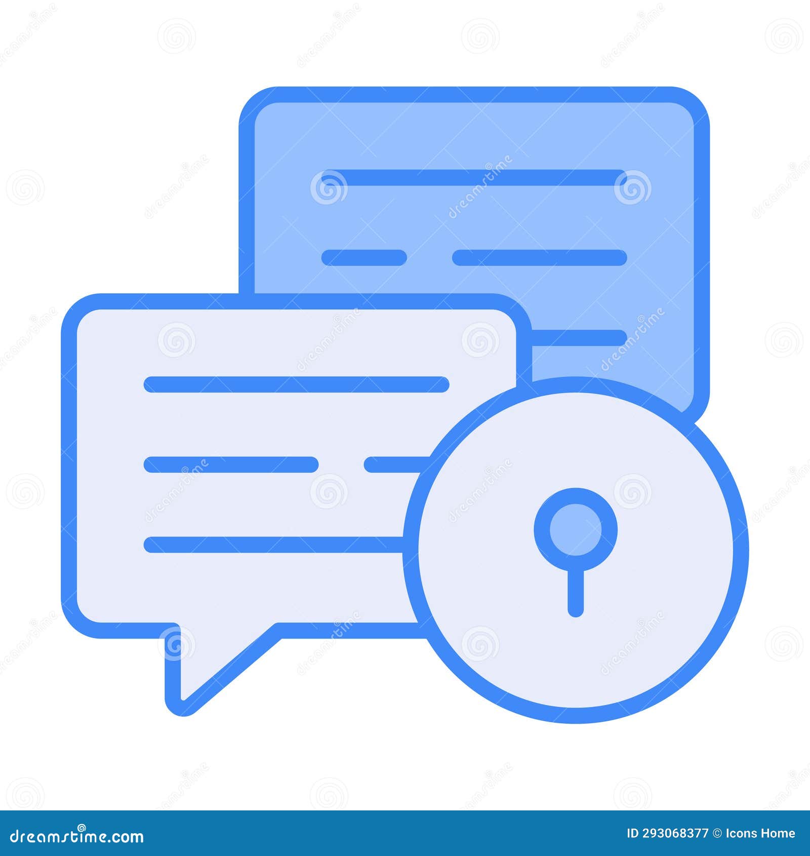 Chat Lock, Chat Lock Symbol Or Message Lock Icon. Encrypted ...