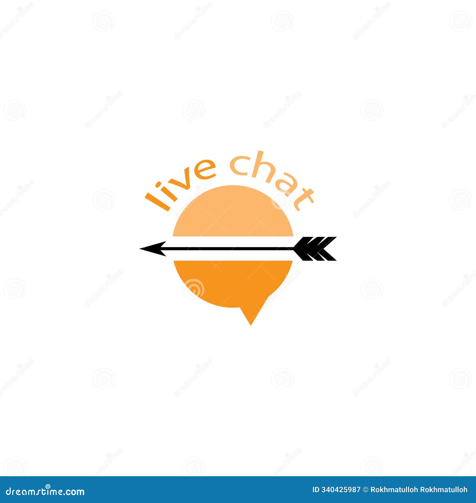 Chat Logo Arrow Illustration Direct Design Abstract Vector Stock ...