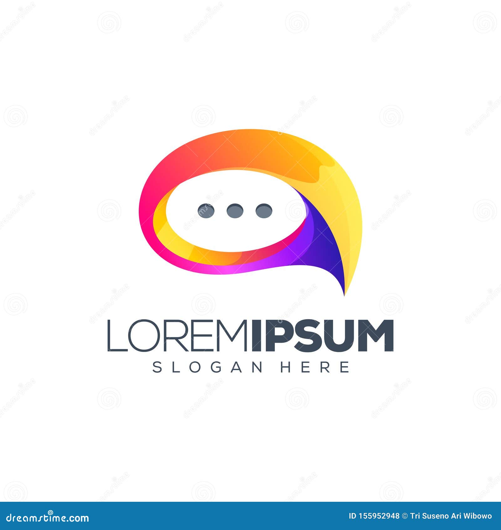 Chat Logo Design Vector Illustration Stock Vector - Illustration of ...