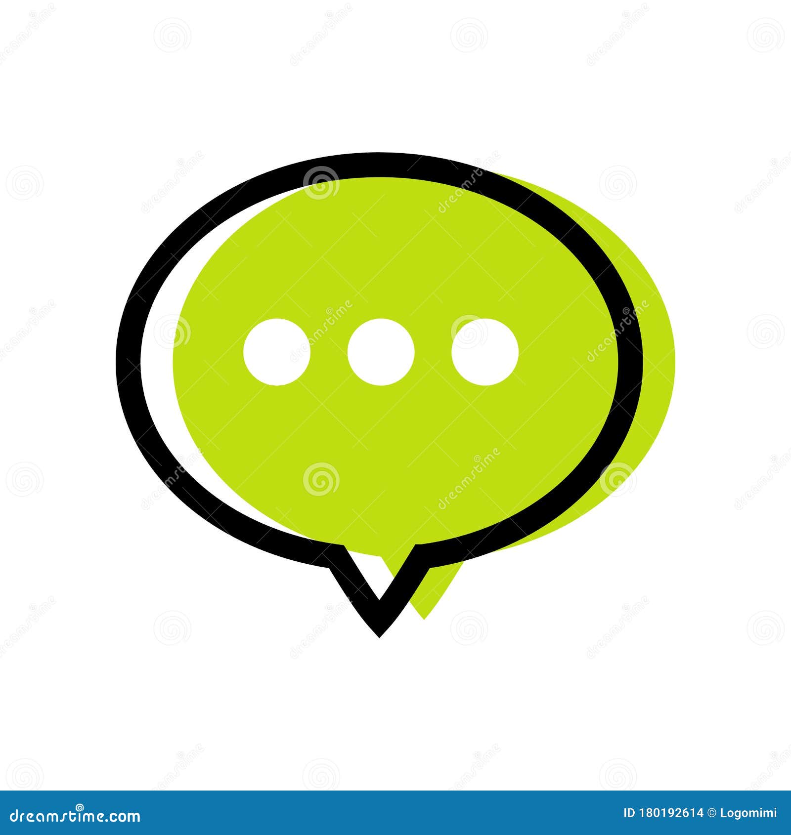 Chat Logo Icon Design, Comment Symbol, Bubble Speech and Dots Stock ...
