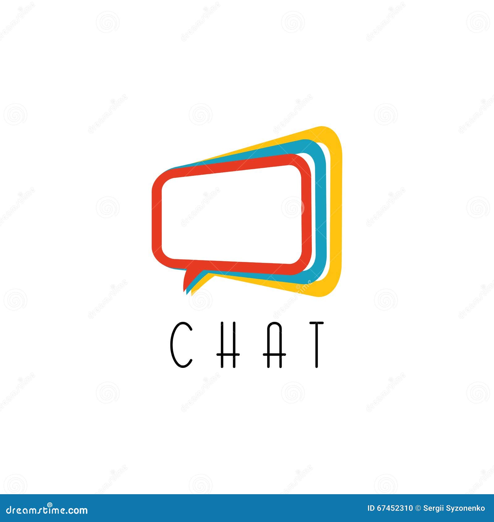 Chat Logo. Talking Concept, Idea Communication Technology Sign Stock ...