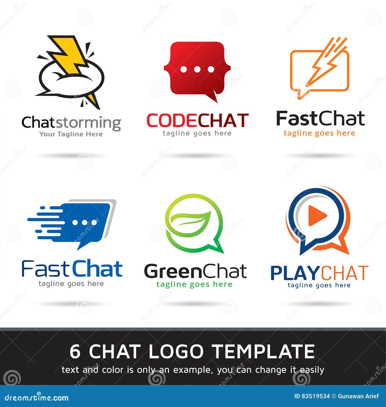 Chat Logo Template Design Vector Stock Vector - Illustration of factory ...
