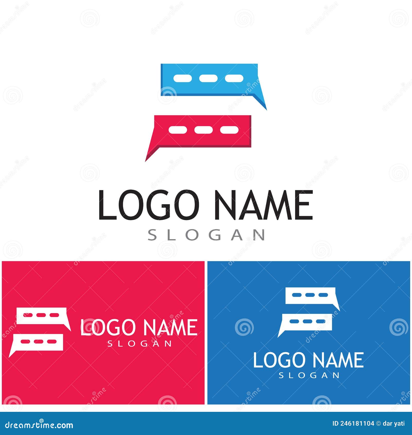 Chat Logo Template Vector Symbol Nature Stock Vector - Illustration of sign, chatting: 246181104