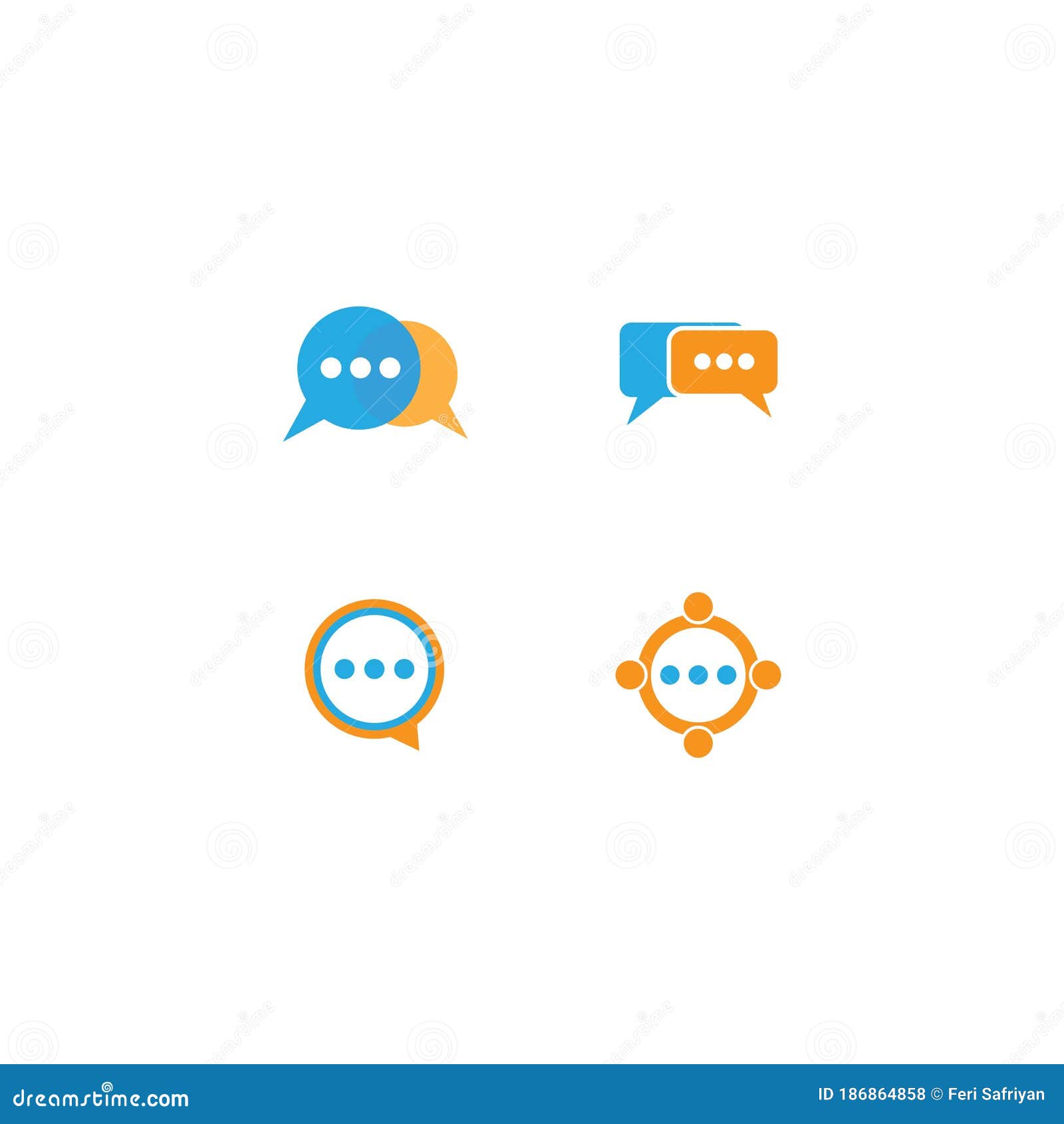 Chat logo vector icon stock illustration. Illustration of dialog ...