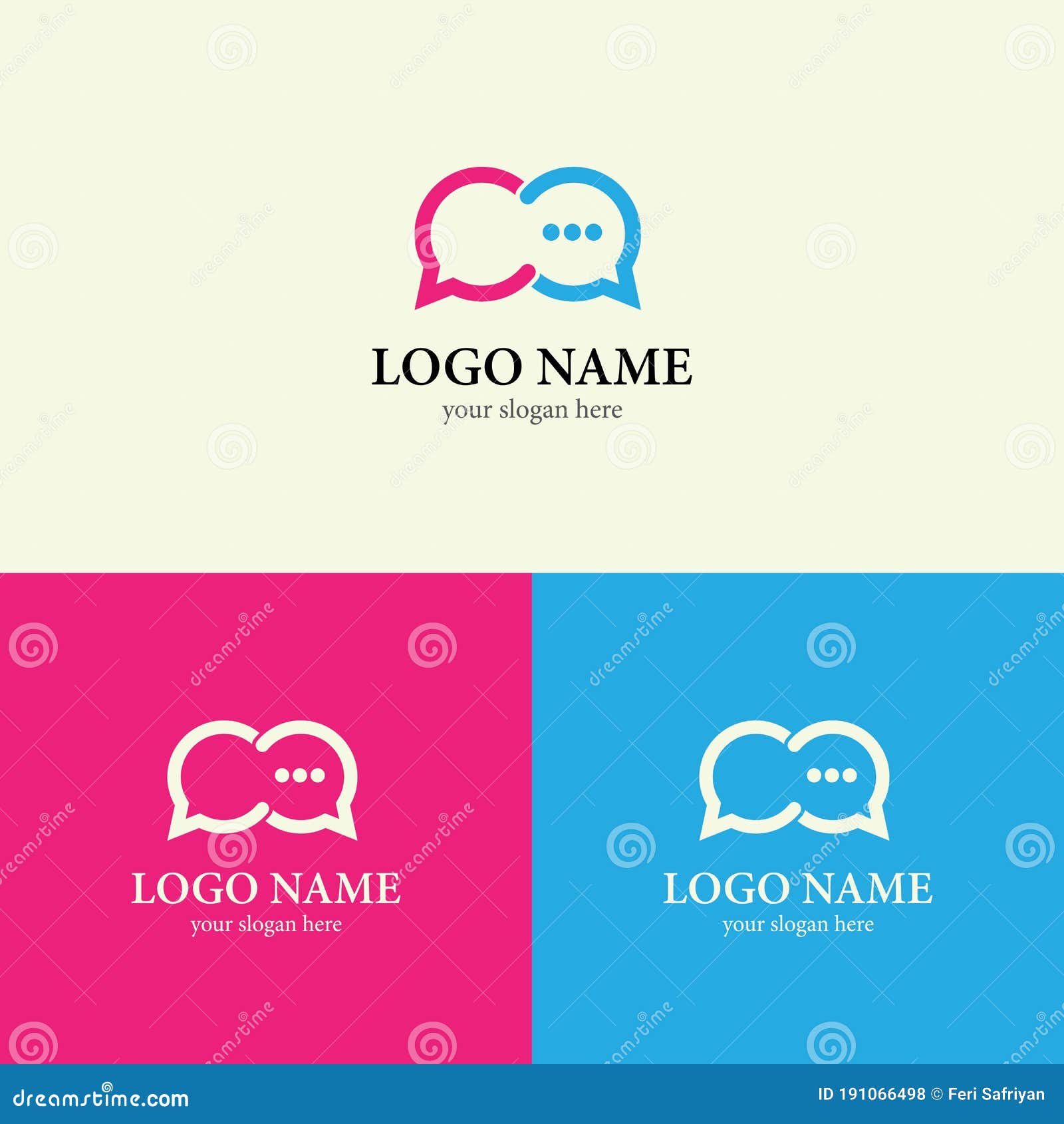 Chat logo vector icon stock illustration. Illustration of interface ...