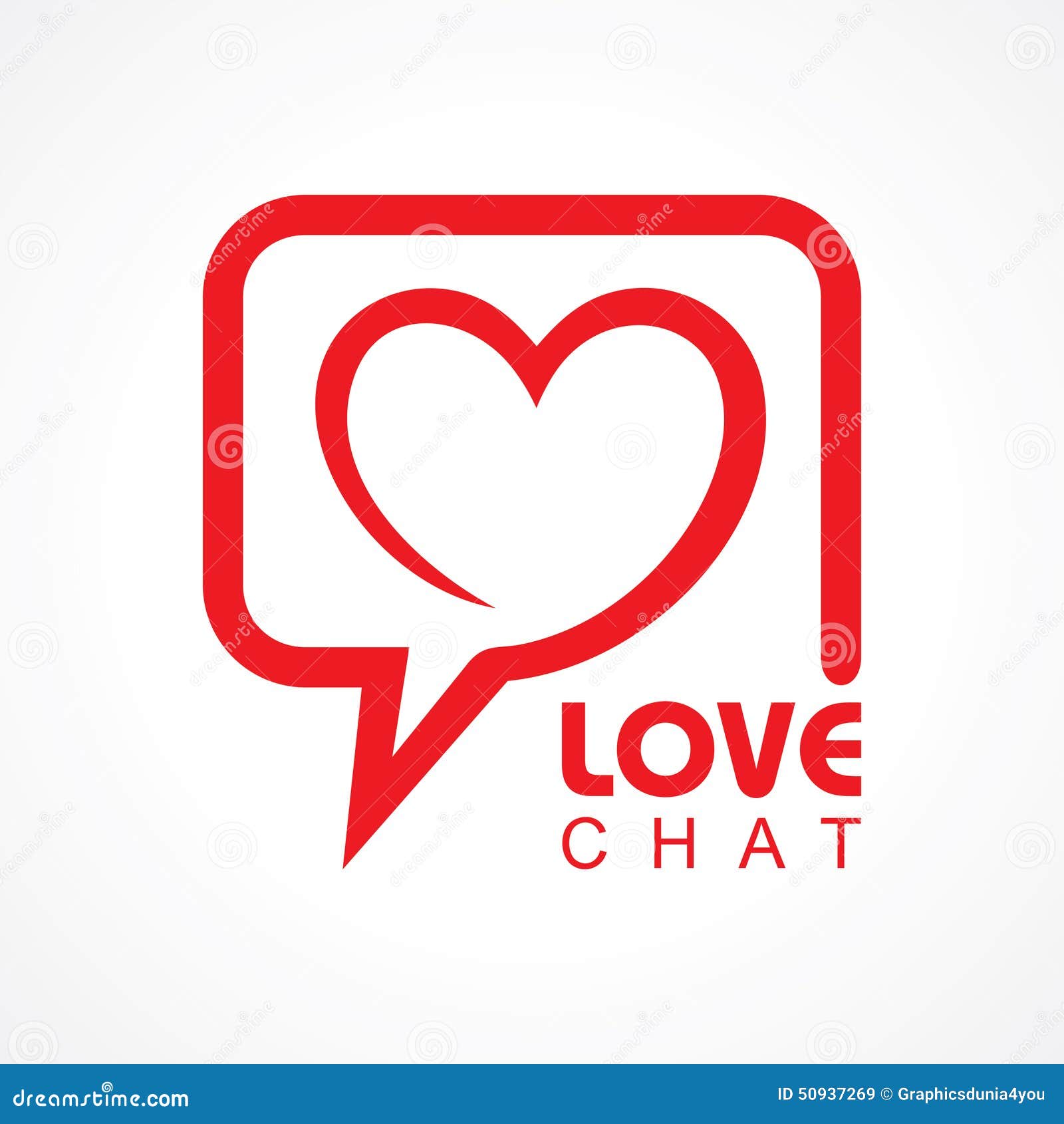 Chat for love concept stock vector. Illustration of banner - 50937269