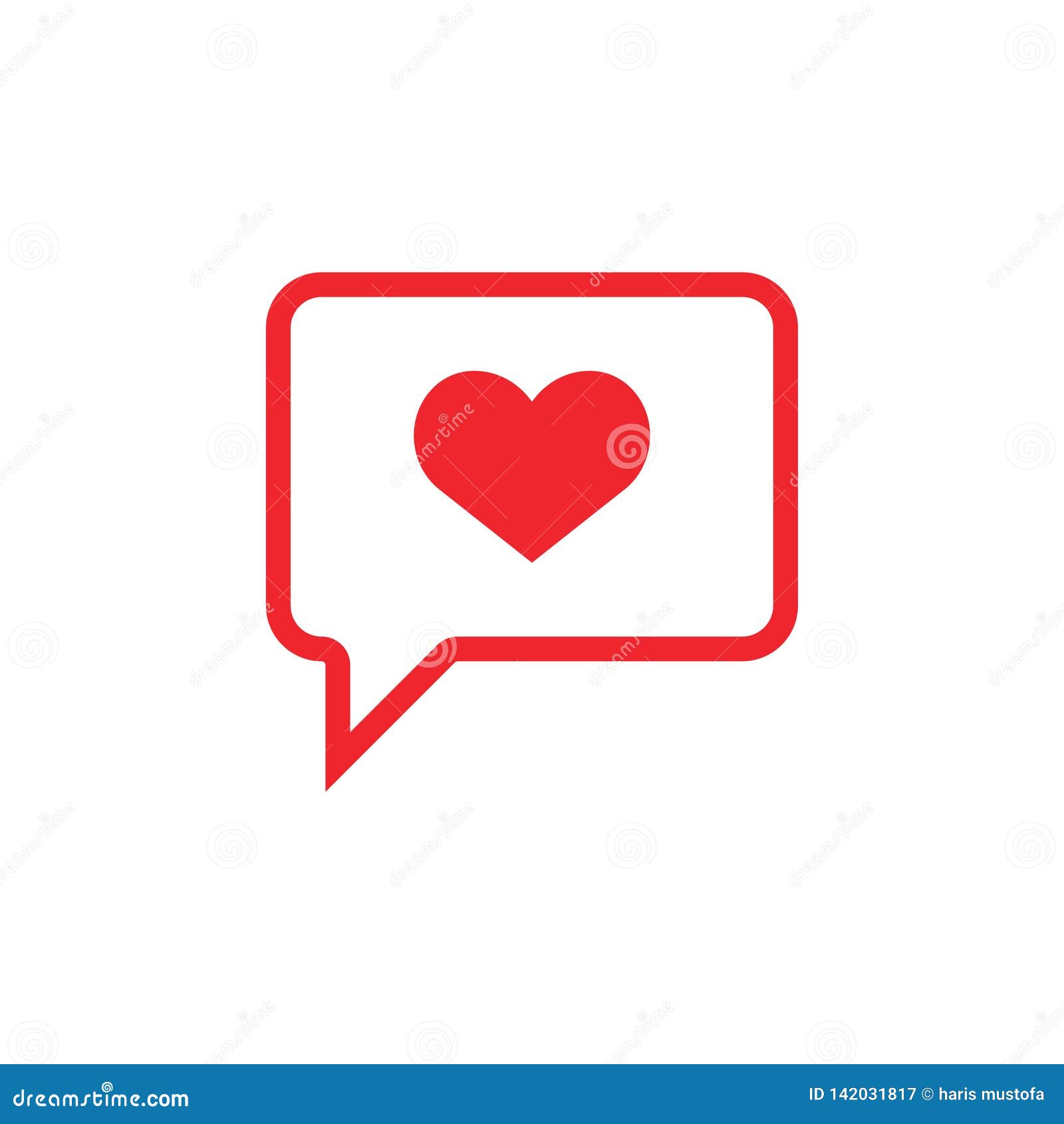Chat Love Icon Design Template Vector Isolated Stock Vector ...