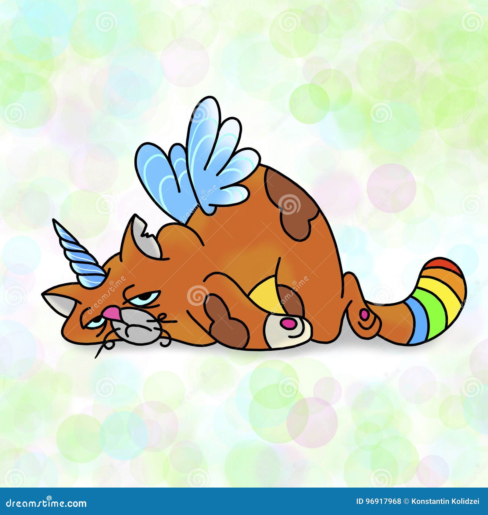 Chat Magique Tatouage Design Illustration Stock - Illustration du chat ...