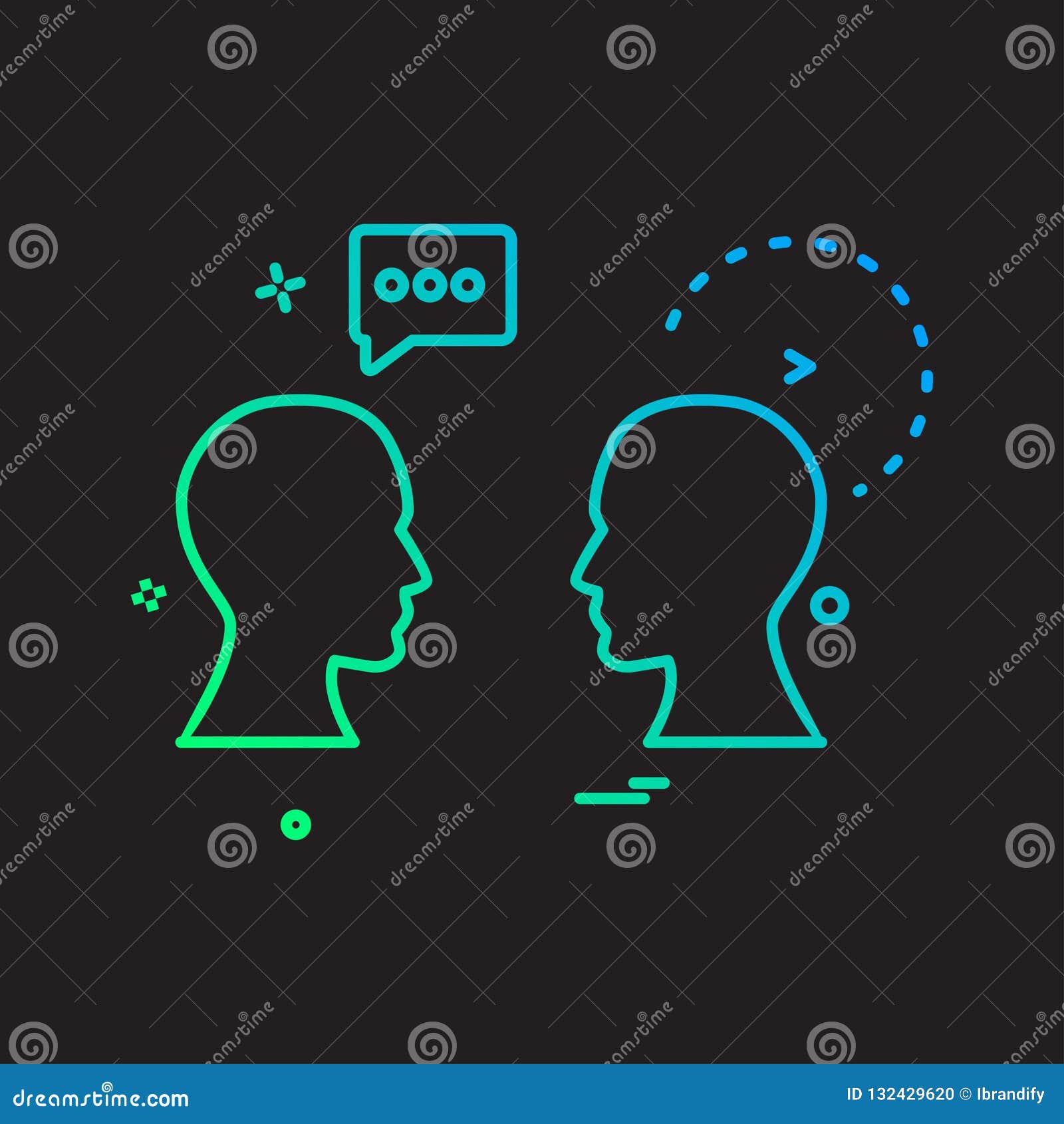 Chat Men Talking Icon Vector Design Stock Vector - Illustration of ...
