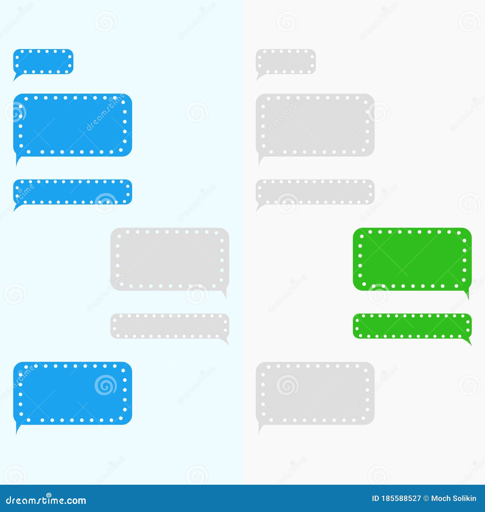 Chat Message Bubble for Apps or Websites Stock Vector - Illustration of ...