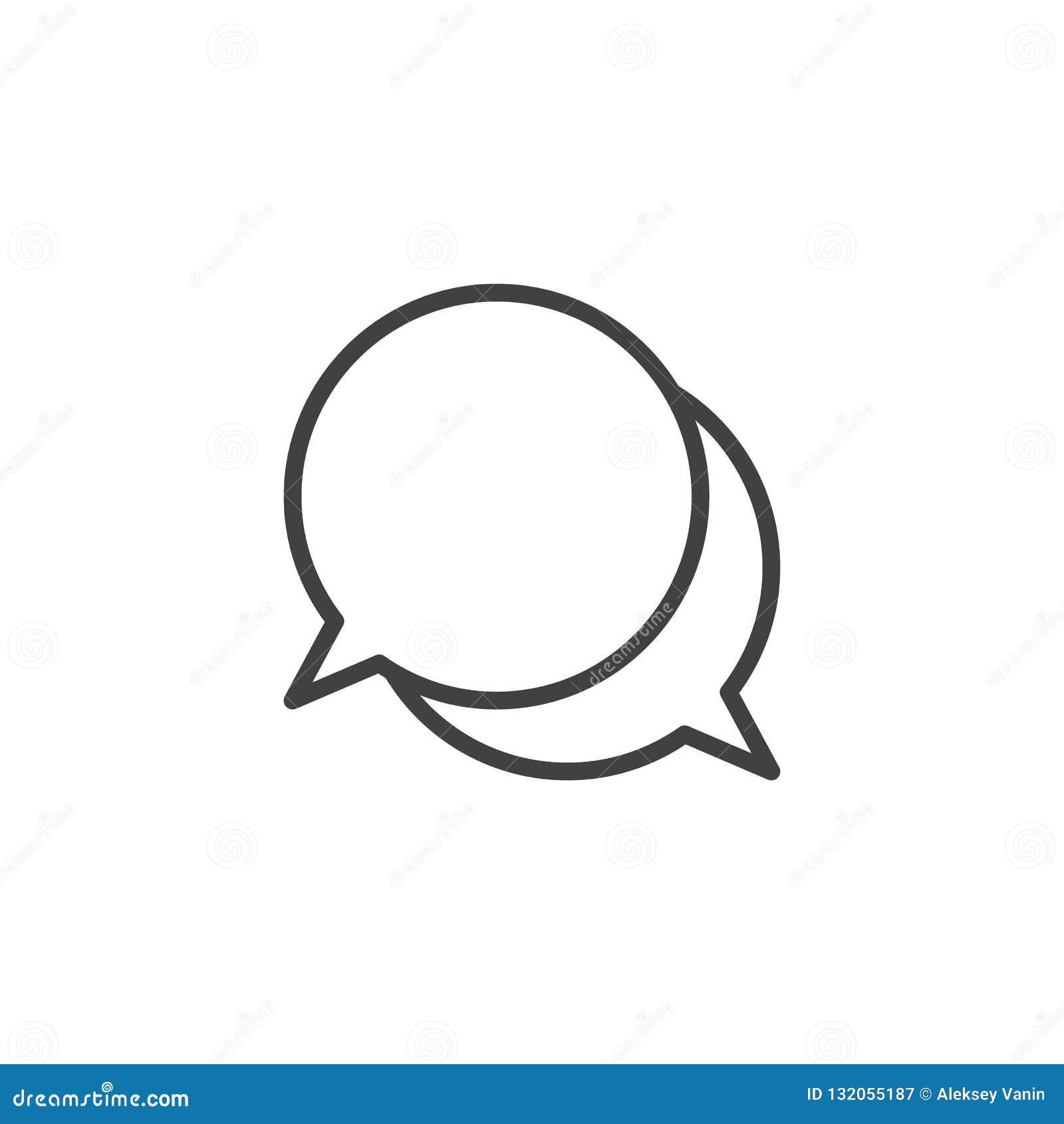 Chat Message Bubble Outline Icon Stock Vector - Illustration of simple ...