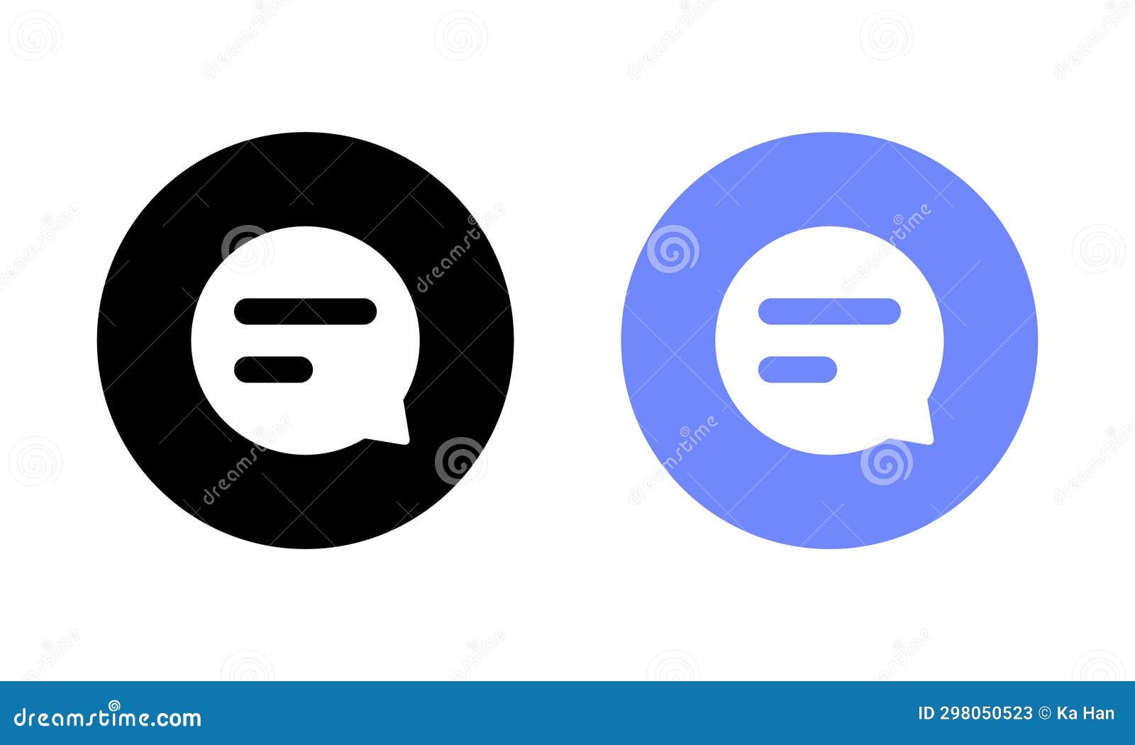 Chat, Message Icon Vector in Flat Style Stock Vector - Illustration of ...