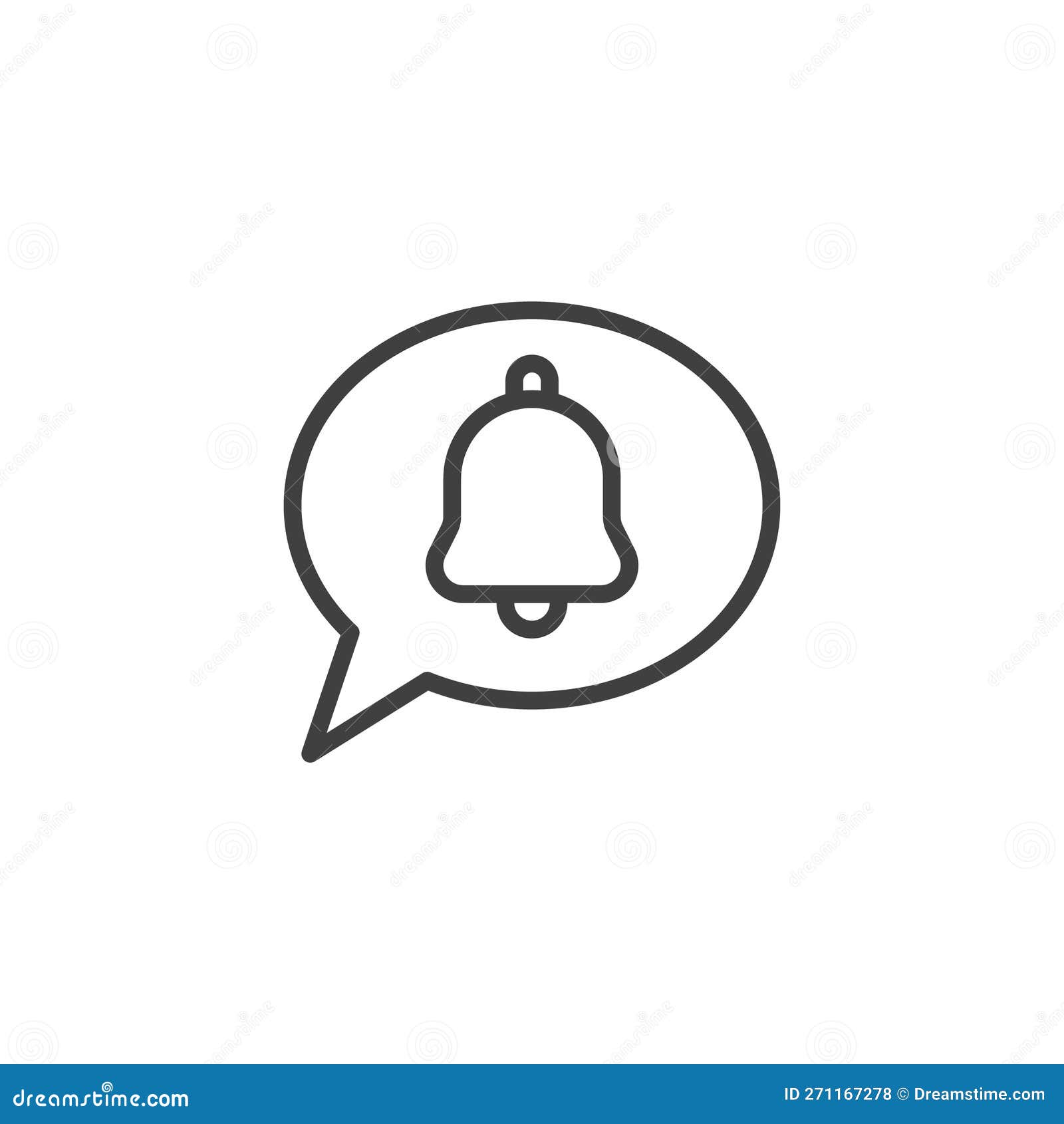 Chat Message Notice Line Icon Stock Vector - Illustration of line, sign ...