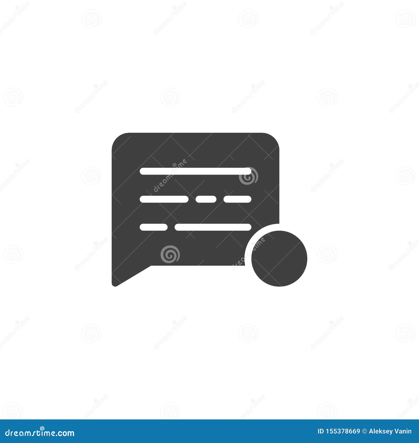 Chat Message Notification Vector Icon Stock Vector - Illustration of ...
