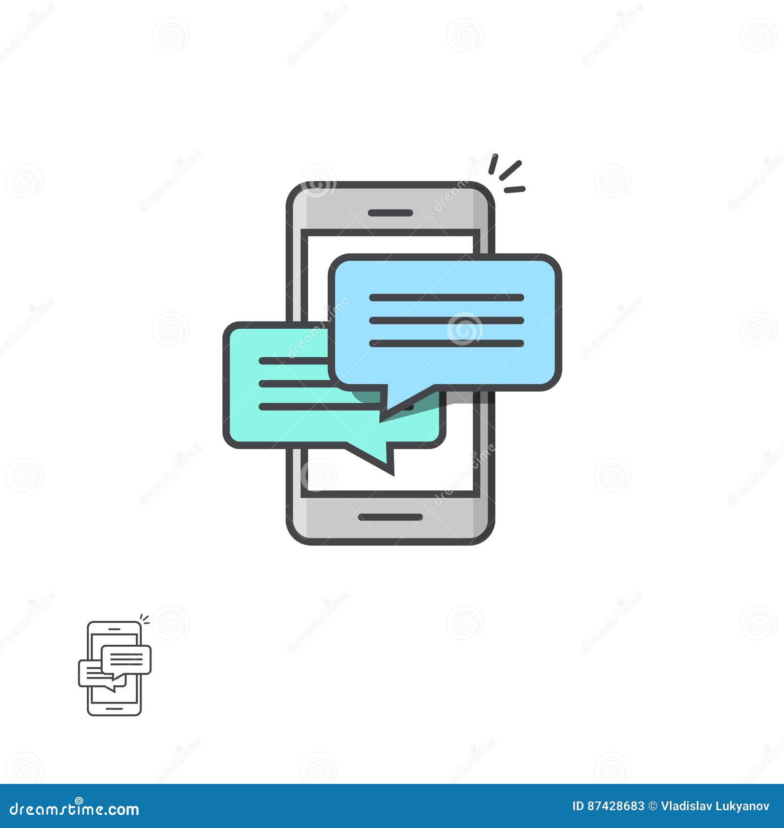 Message Chatting Icon Vector Stock Illustrations – 40,063 Message ...