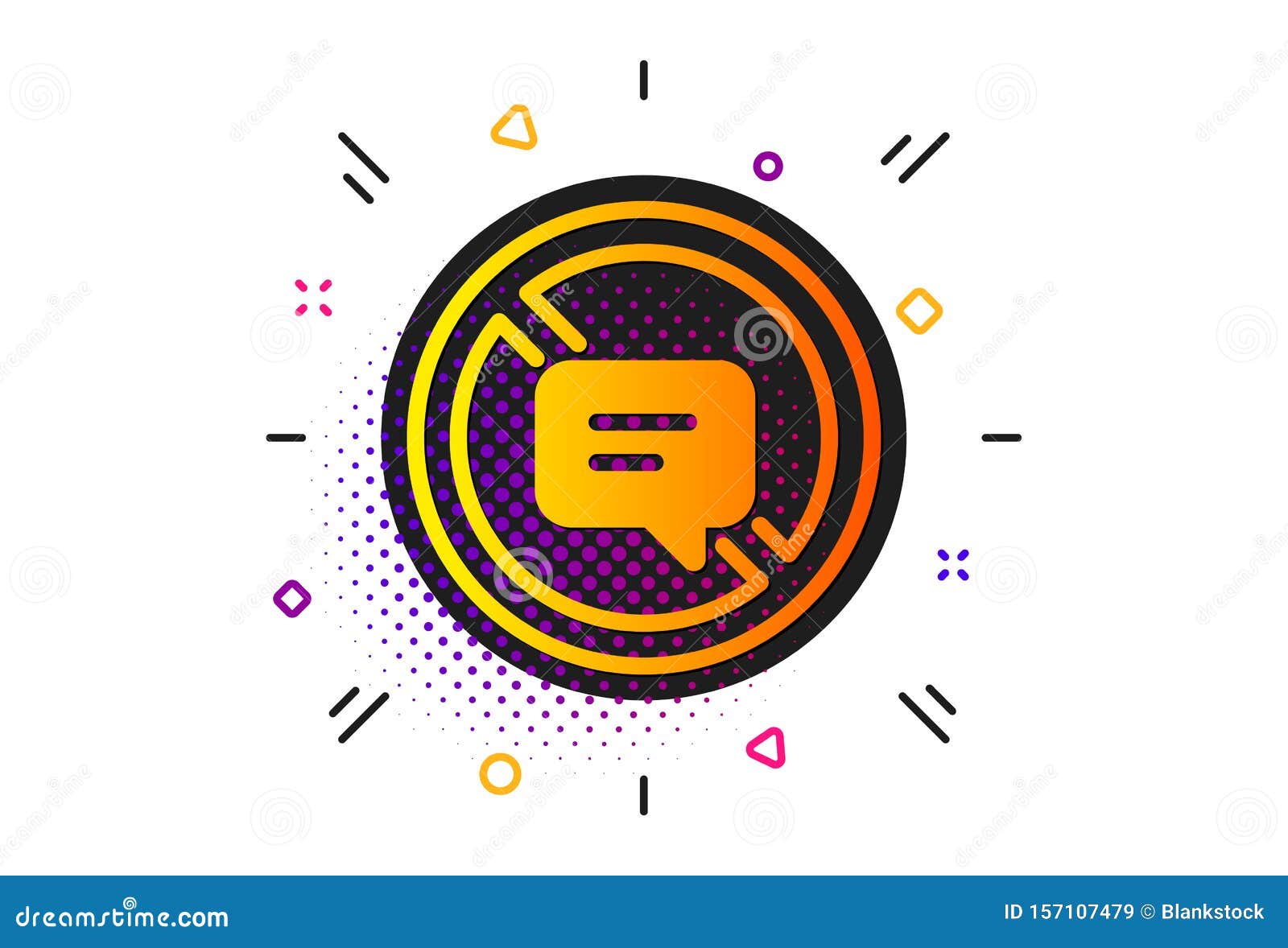 Stop Talking Icon. Chat Message or SMS. Vector Stock Vector ...