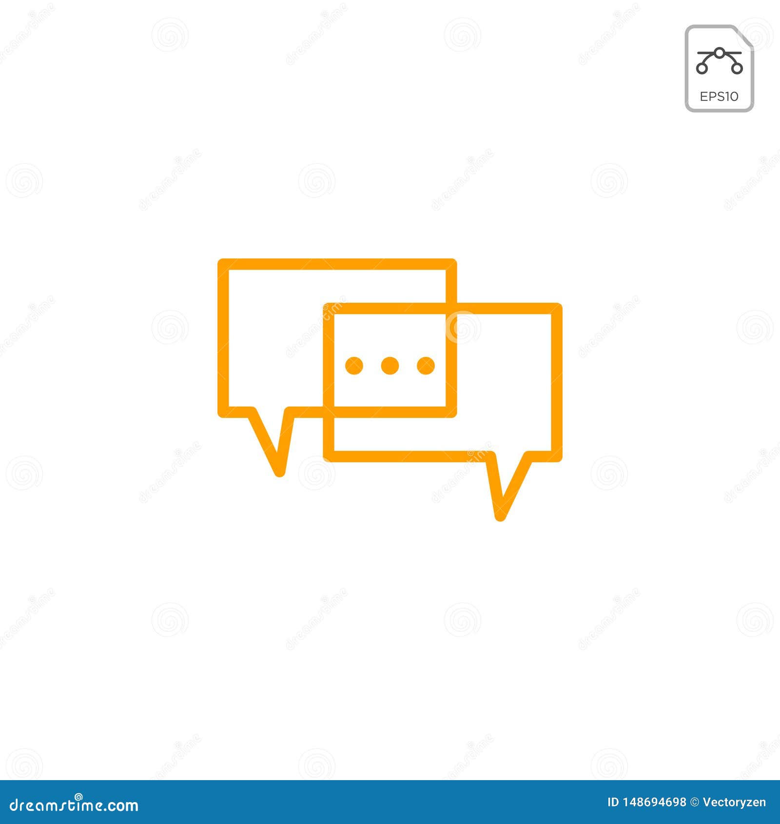 Chat Message, Speech, Conversation Logo or Icon Vector Isolated Stock ...