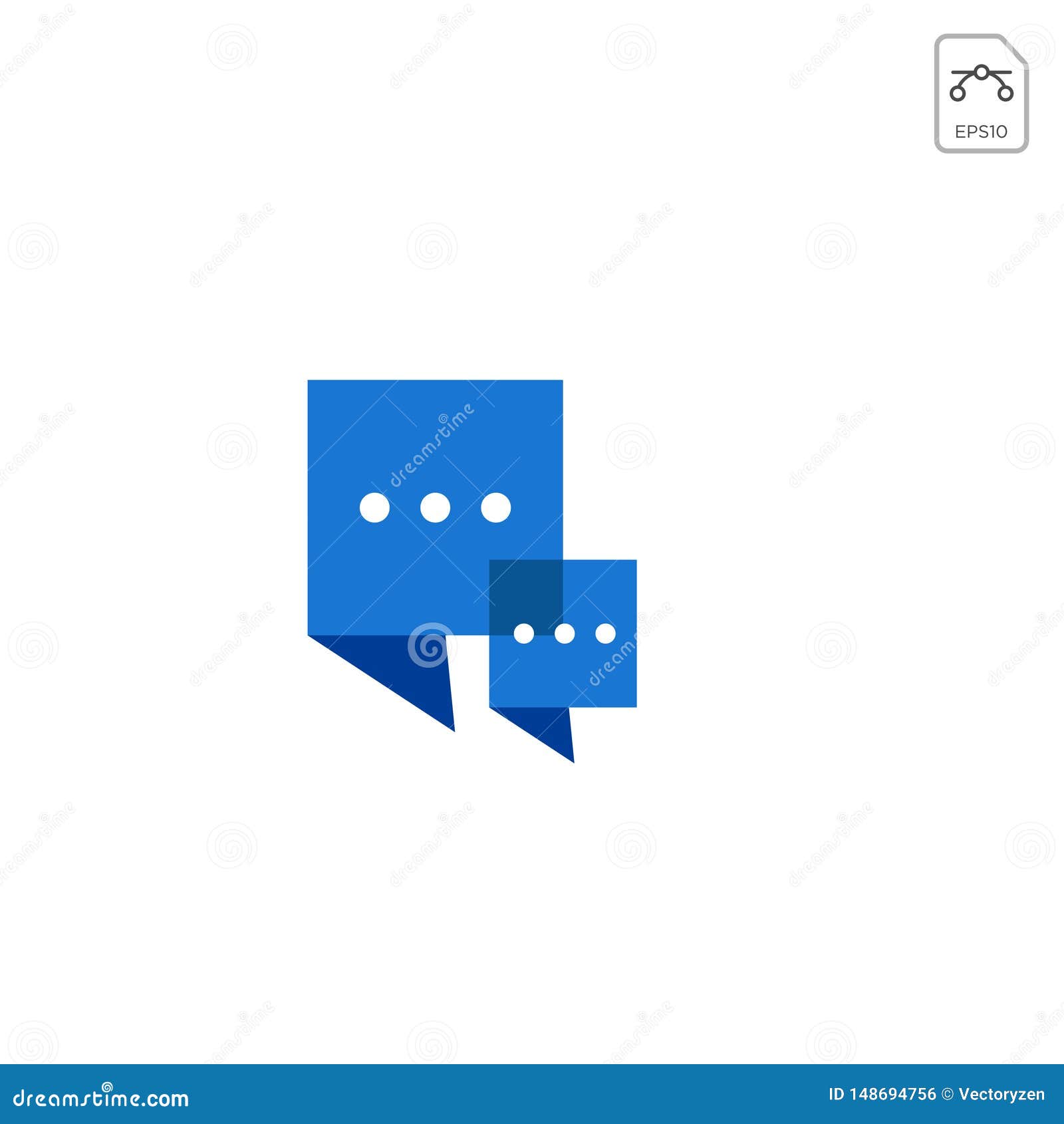 Chat Message, Speech, Conversation Logo or Icon Vector Isolated Stock ...