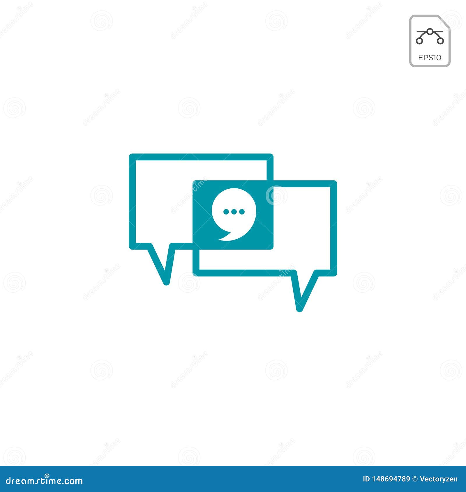 Chat Message, Speech, Conversation Logo or Icon Vector Isolated Stock ...